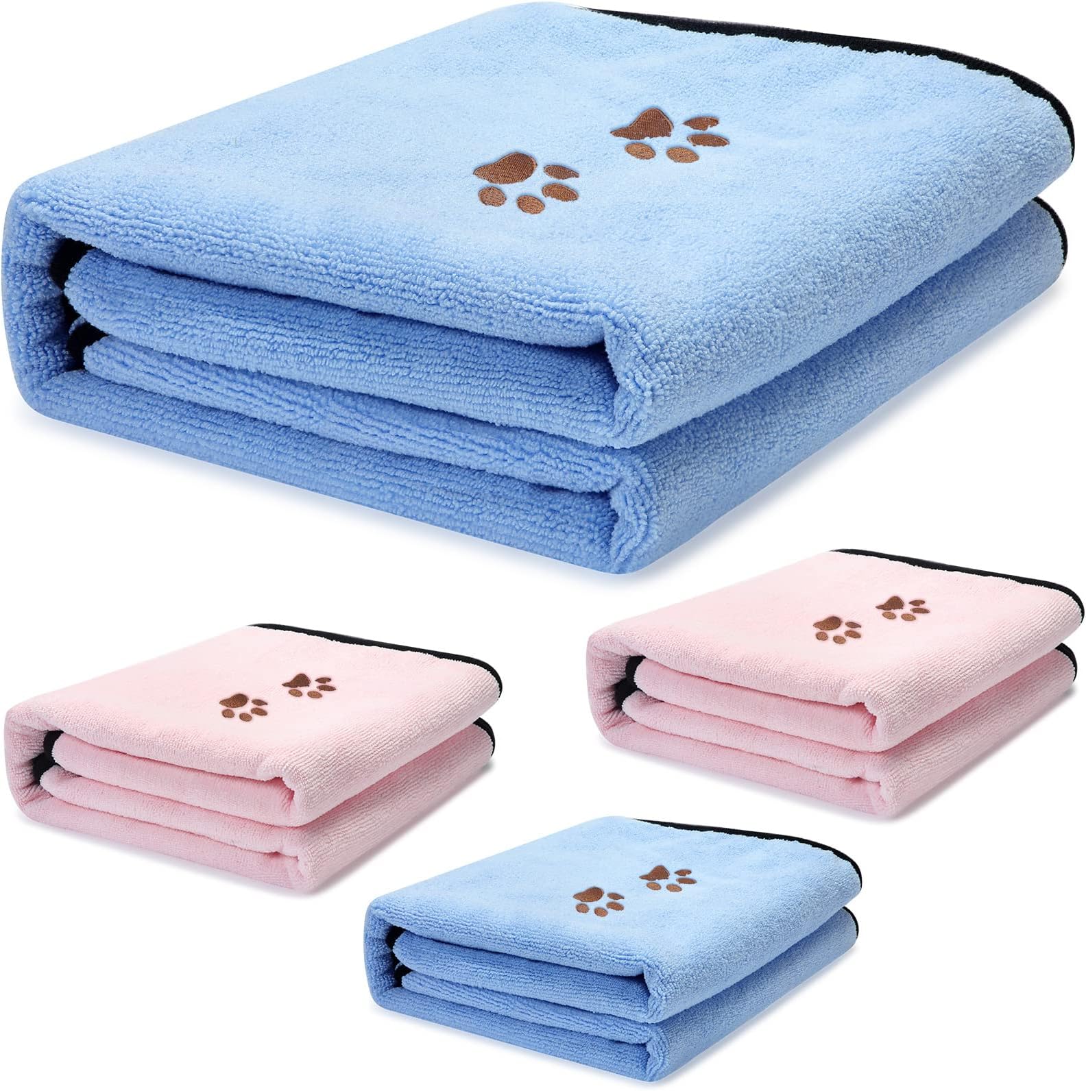 Amazon.com: Wipela Pet Dog Cat Microfiber Drying Towel Ultra Absorbent ...