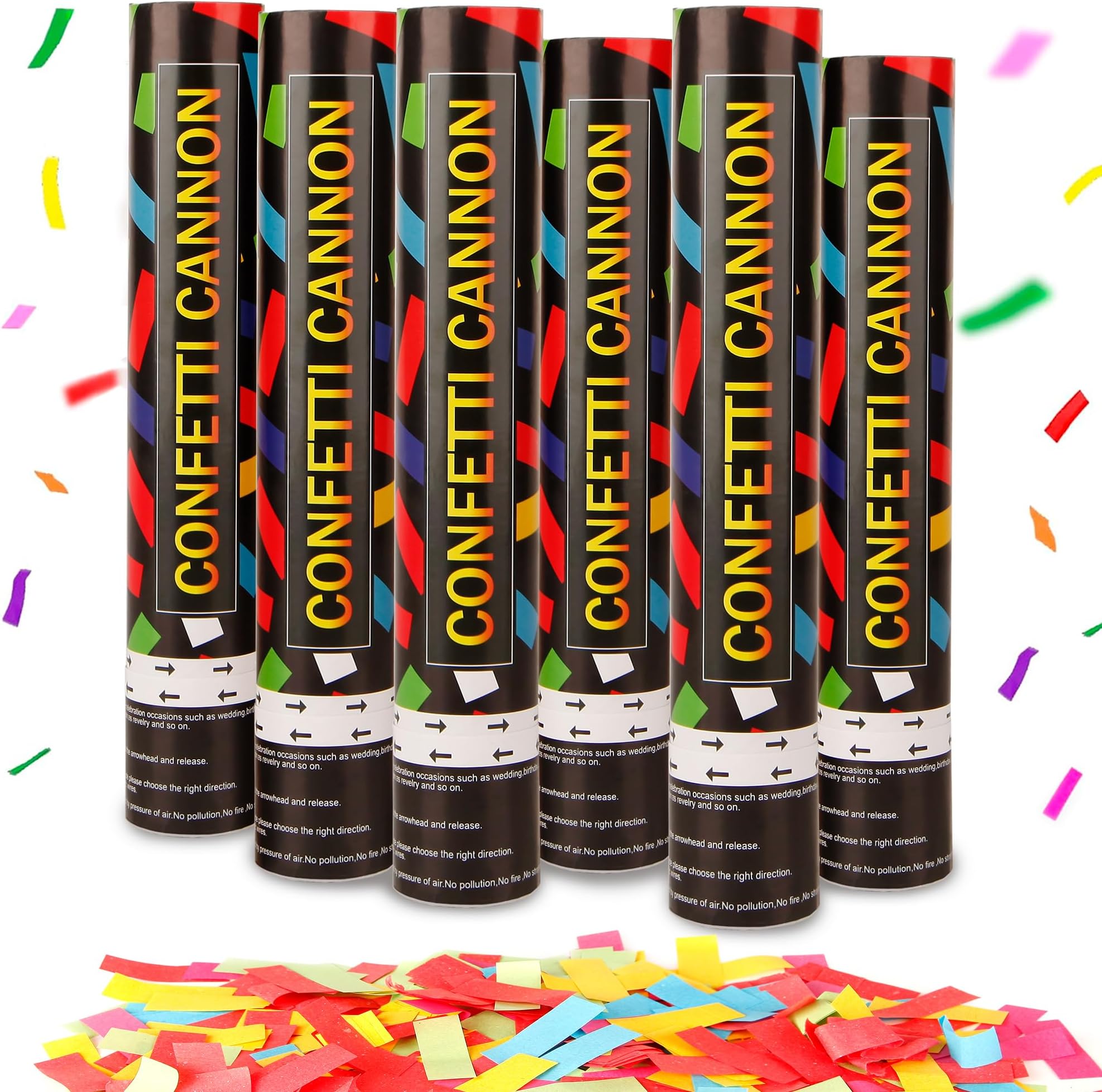 Amazon.com: Amscan Confetti Poppers Party Accessory (1 ct.,12 Pieces ...