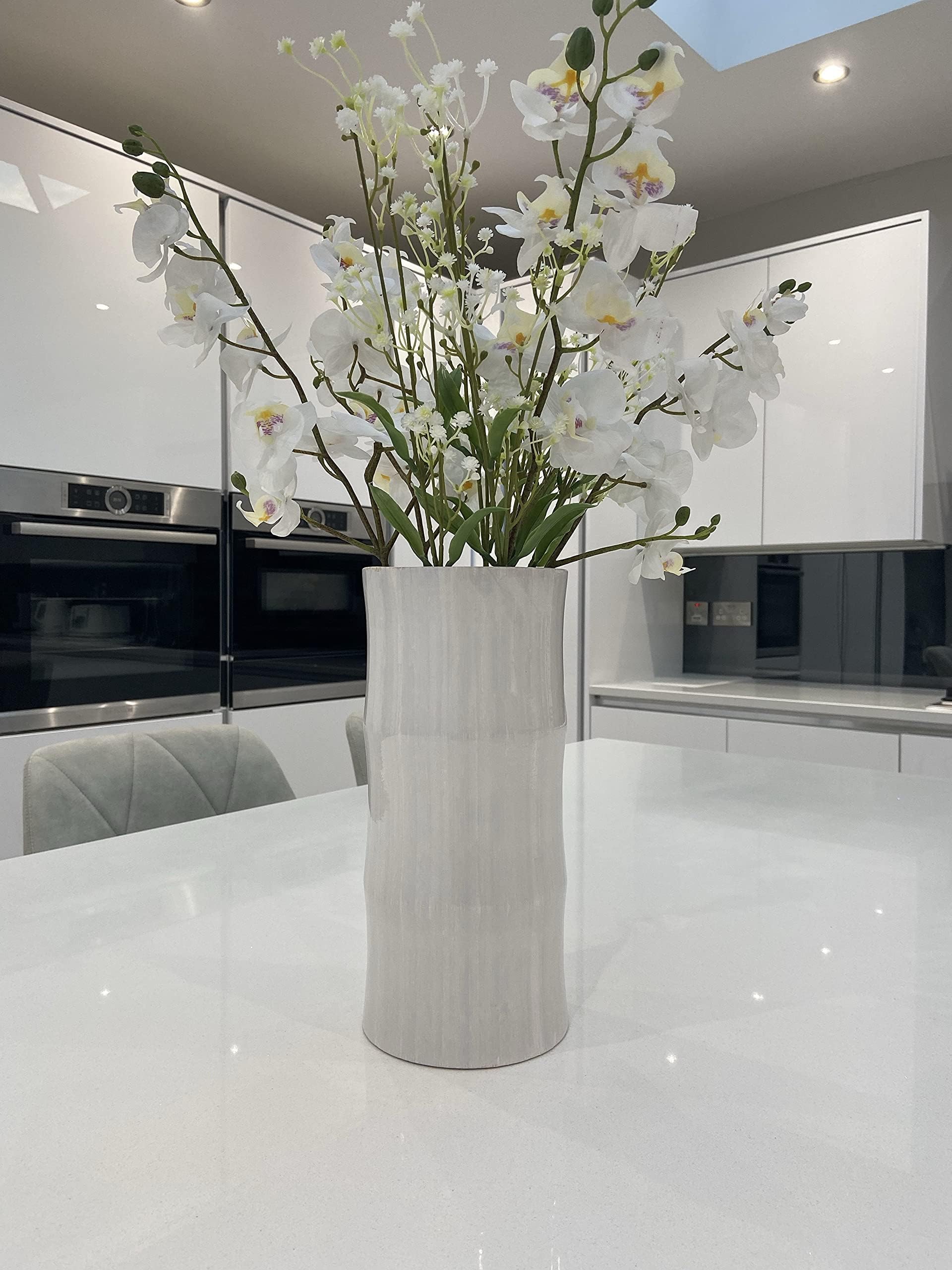 Marissa's Gifts White bamboo tall vase 60cm floor vase or table vase ...