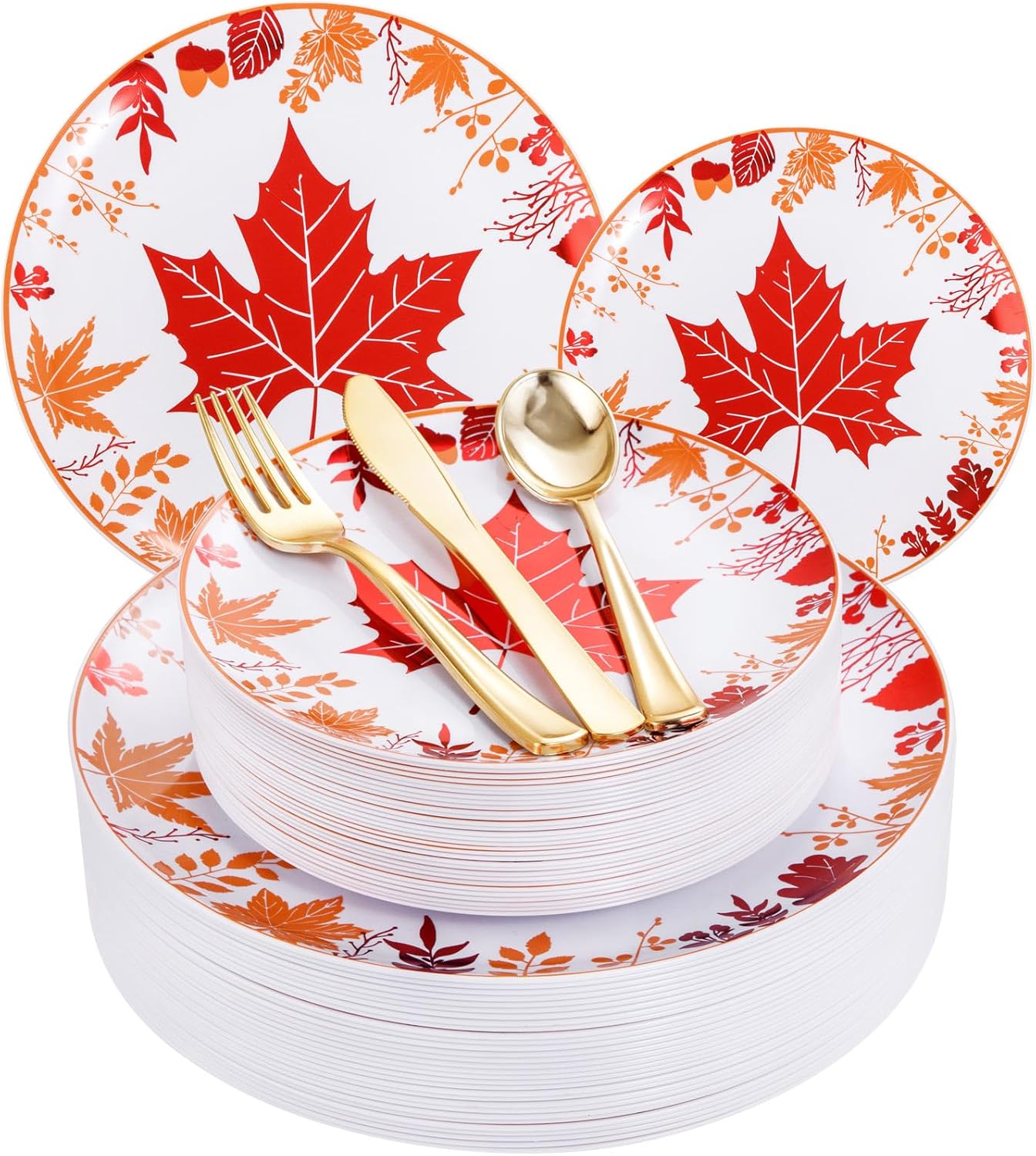 Amazon.com: Liacere 150PCS Thanksgiving Plastic Plates- Include 30 ...
