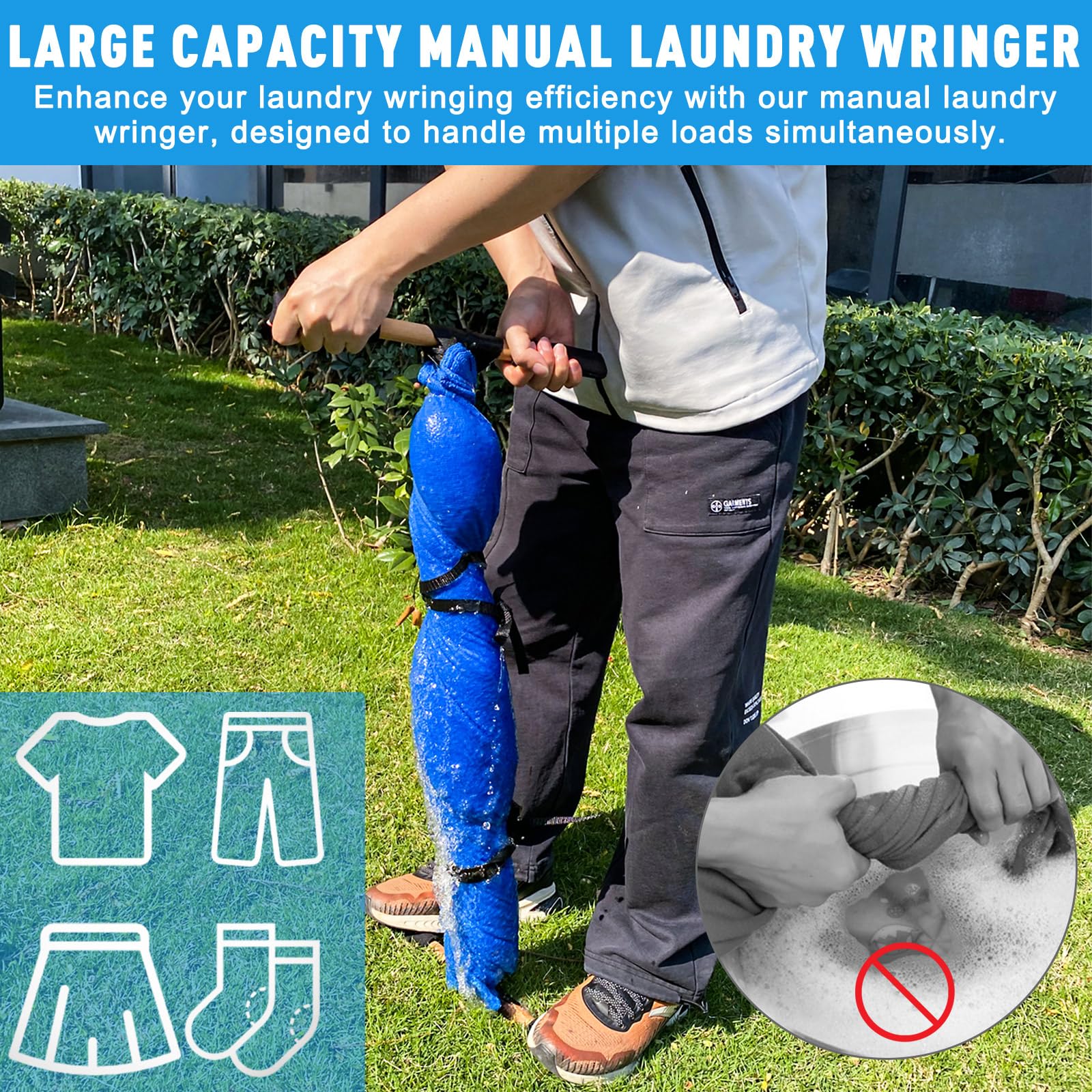 Snapklik.com : WEIGUZC Ultra Light Clothes Wringer - Efficient Manual ...