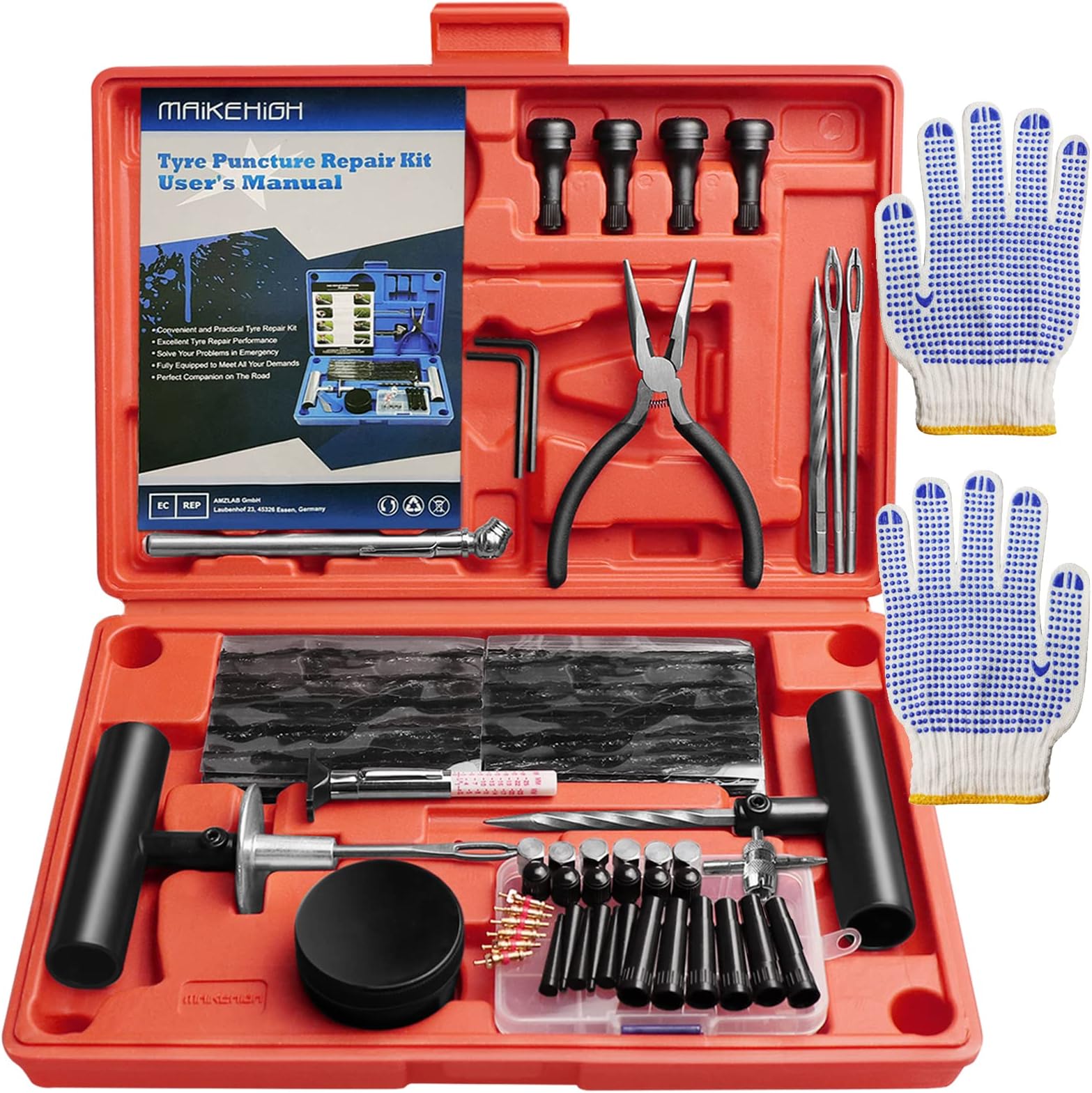 CAR VAN TRUCK TYRE TIRE TUBELESS PUNCTURE REPAIR KIT WITH 20 Strips ...