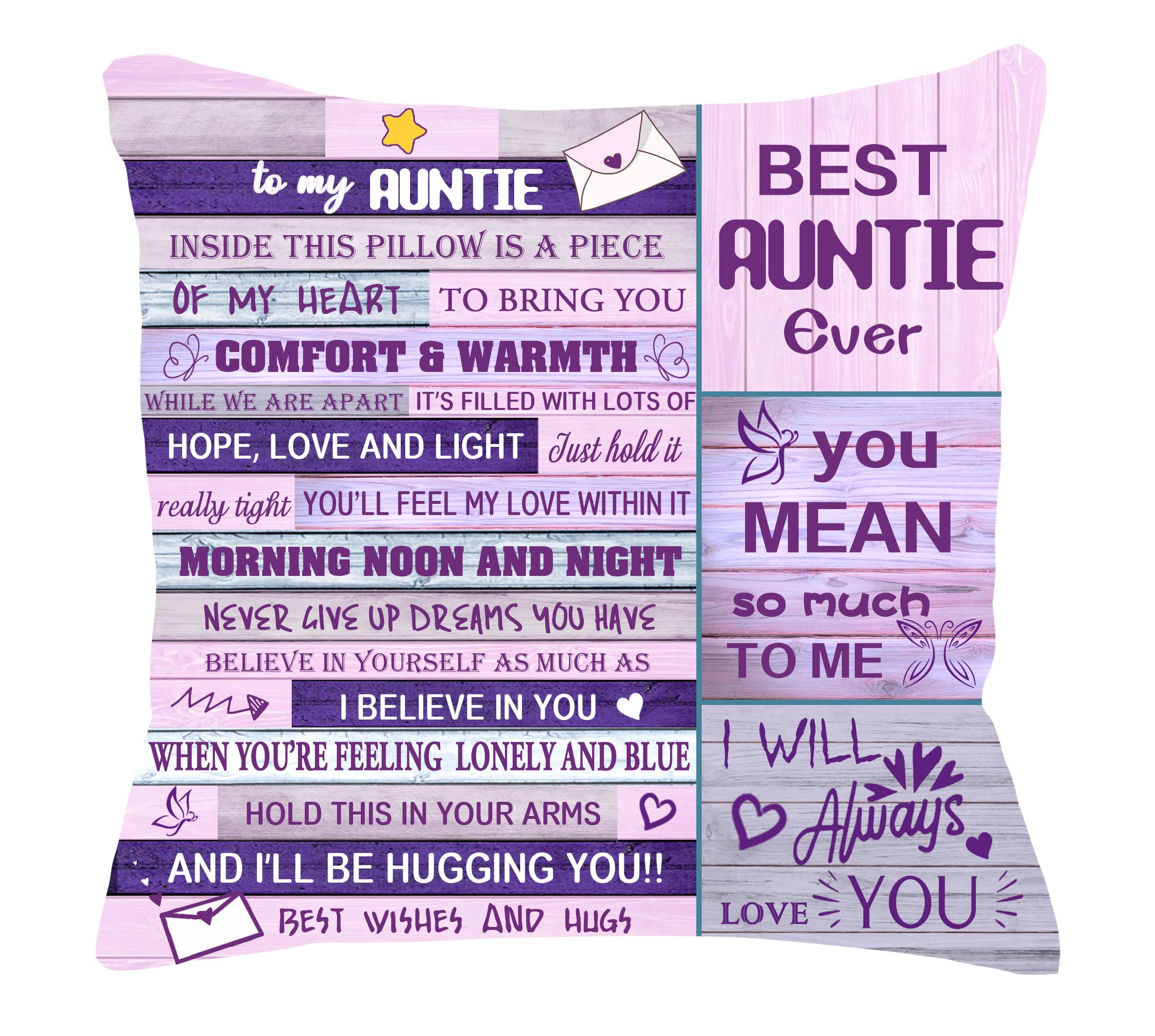Bommex Gift for Auntie from Niece Nephew Auntie Double-Sided Cushion ...