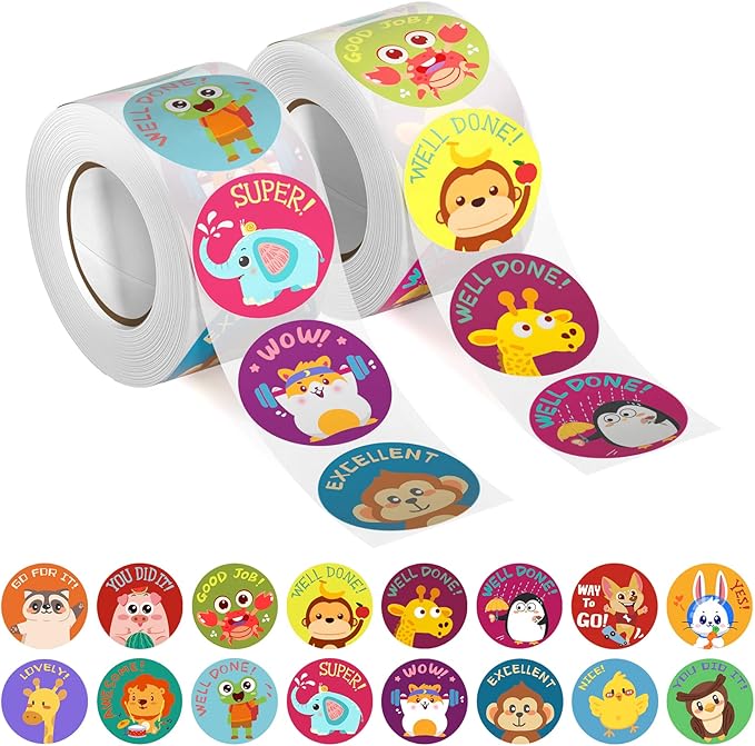 Amazon.com : 1000 PCS Teacher Stickers for Kids, Reward Stickers, 16 ...