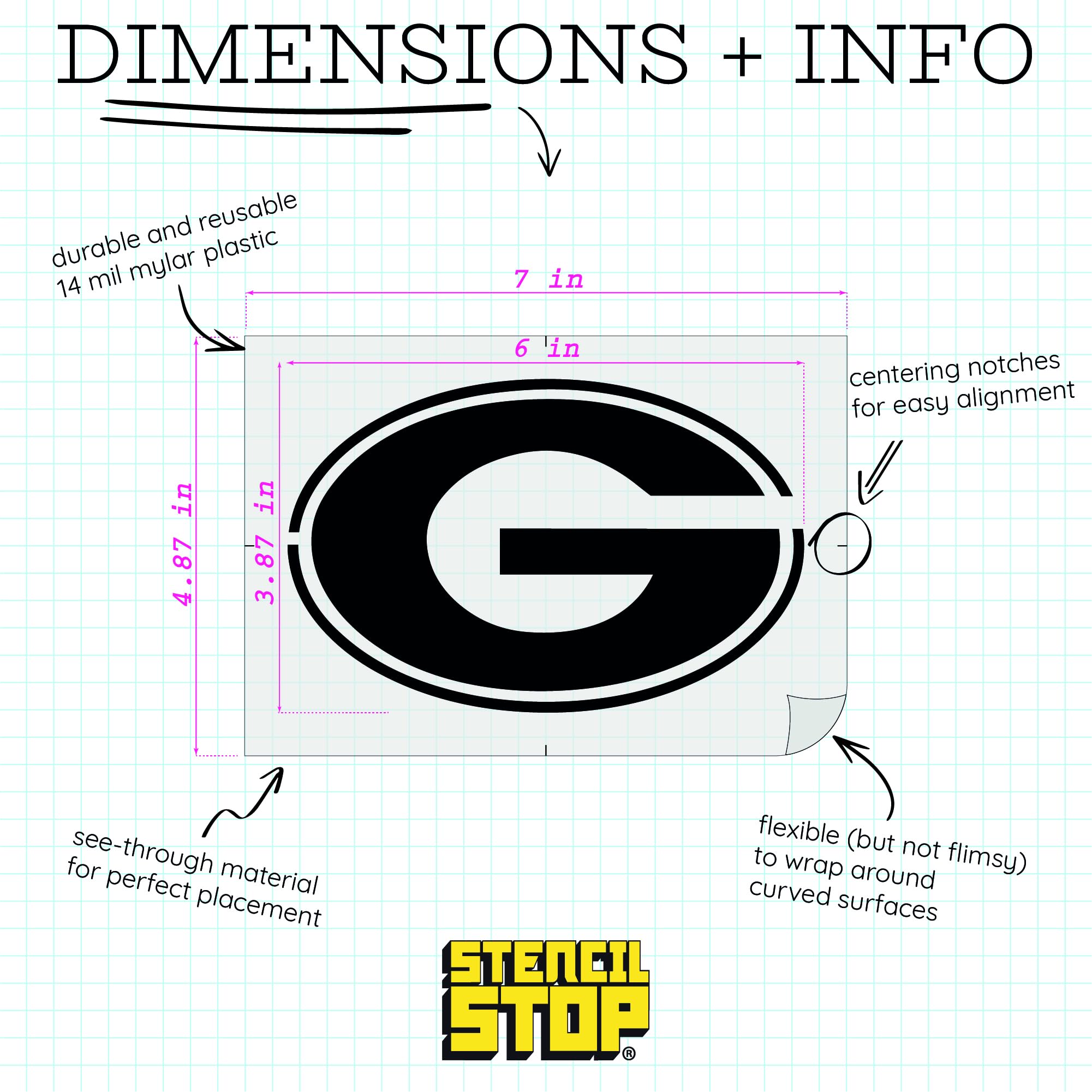 Georgia Bulldogs Logo Stencil Georgia Bulldogs Wordmark Multi Purpose