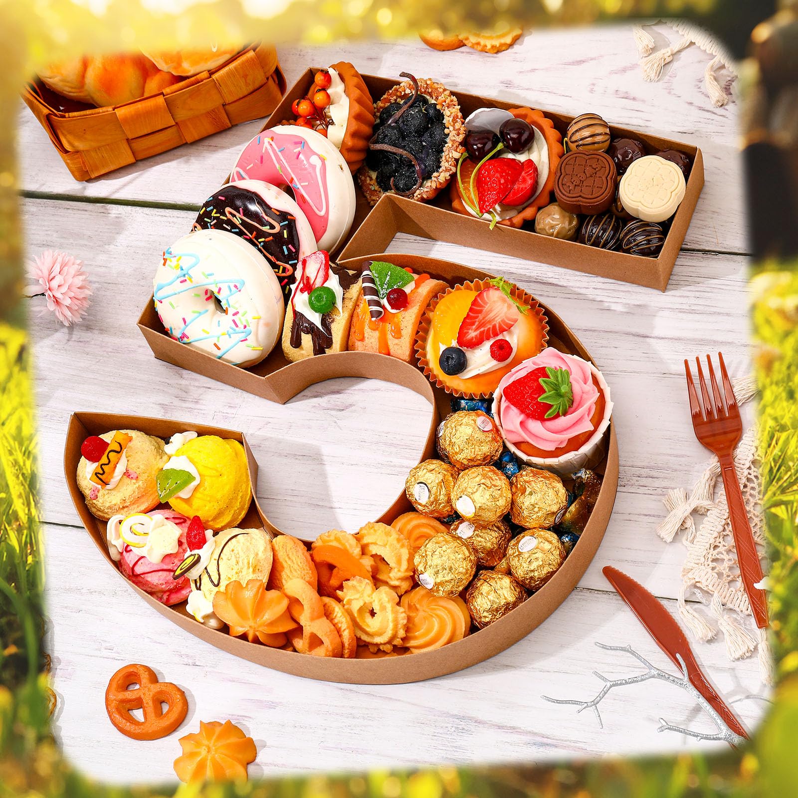 Snapklik.com : Mifoci 13.7" Cardboard Number For Charcuterie Photo ...