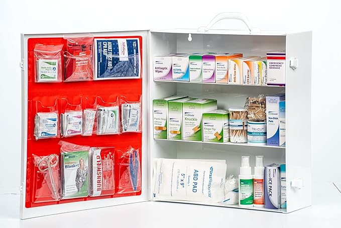 Amazon.com: UniShield 3-Shelf Metal 1st Aid Cabinet Class A, Large ...