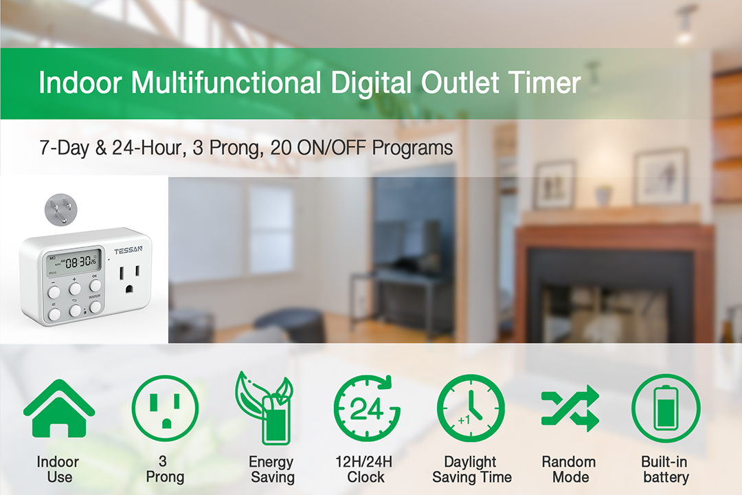 Watch TESSAN Digital Timer Outlet Operating Video on Amazon Live