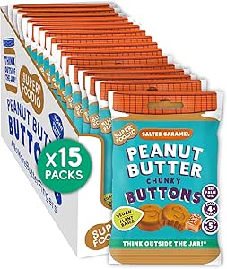 SUPERFOODIO Peanut Butter Buttons | Salted Caramel Flavour | Vegan ...