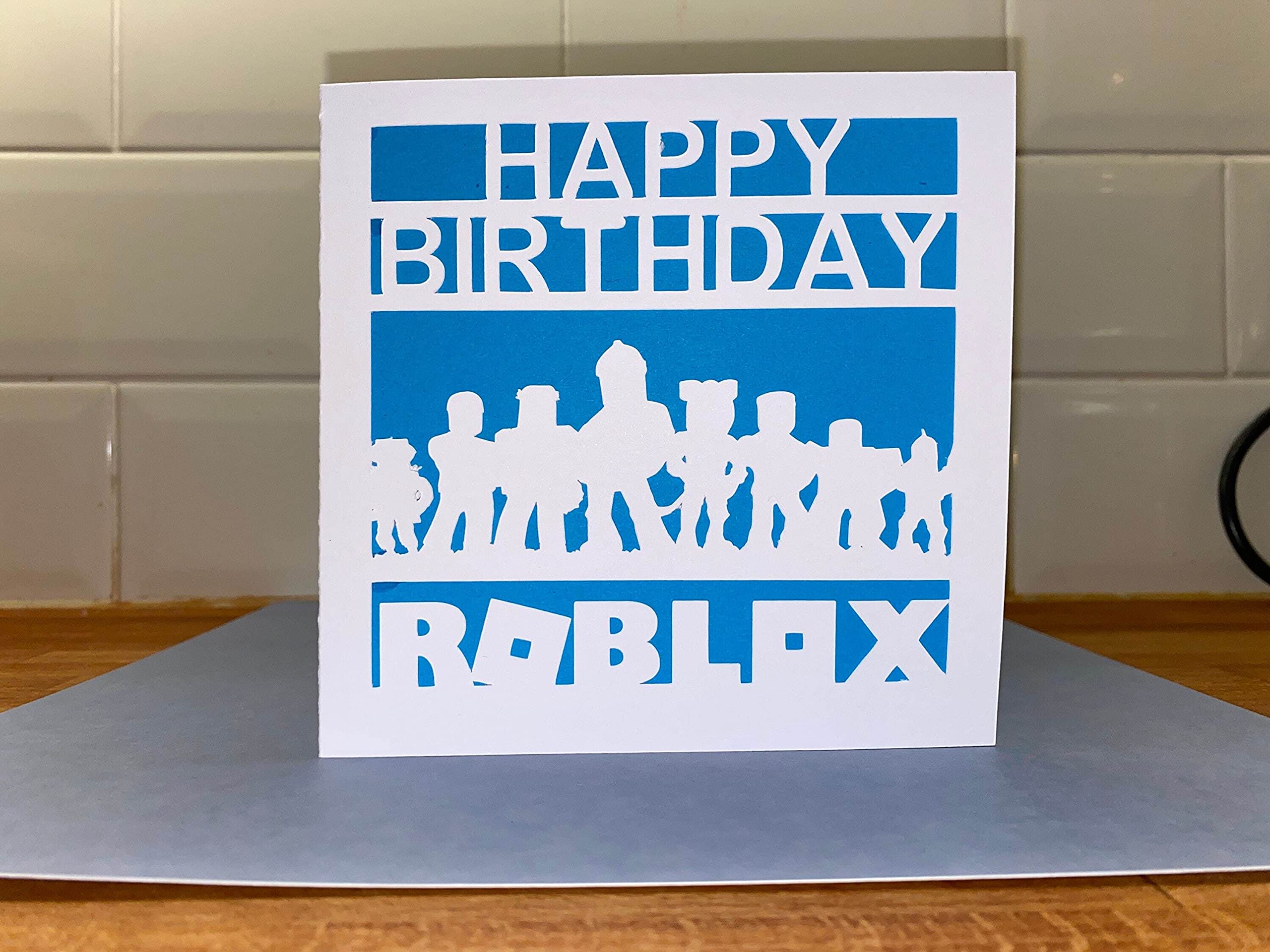 Buy Roblox birthday card, Roblox character card, Roblox birthday card ...