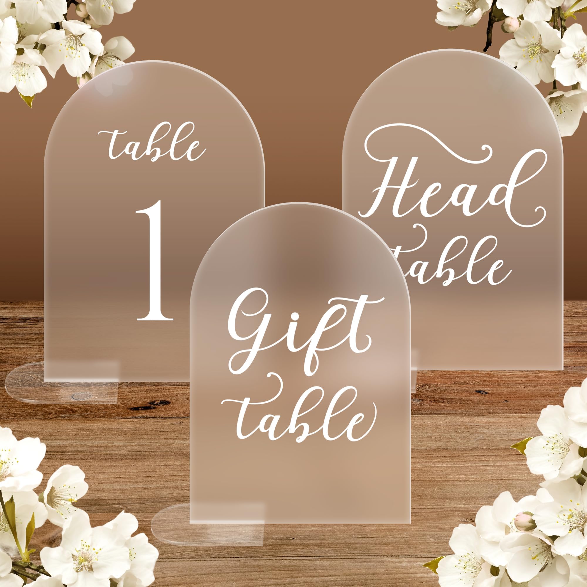 Amazon.com: JINMURY Frosted Arch Wedding Table Numbers 1-15 with Stands ...