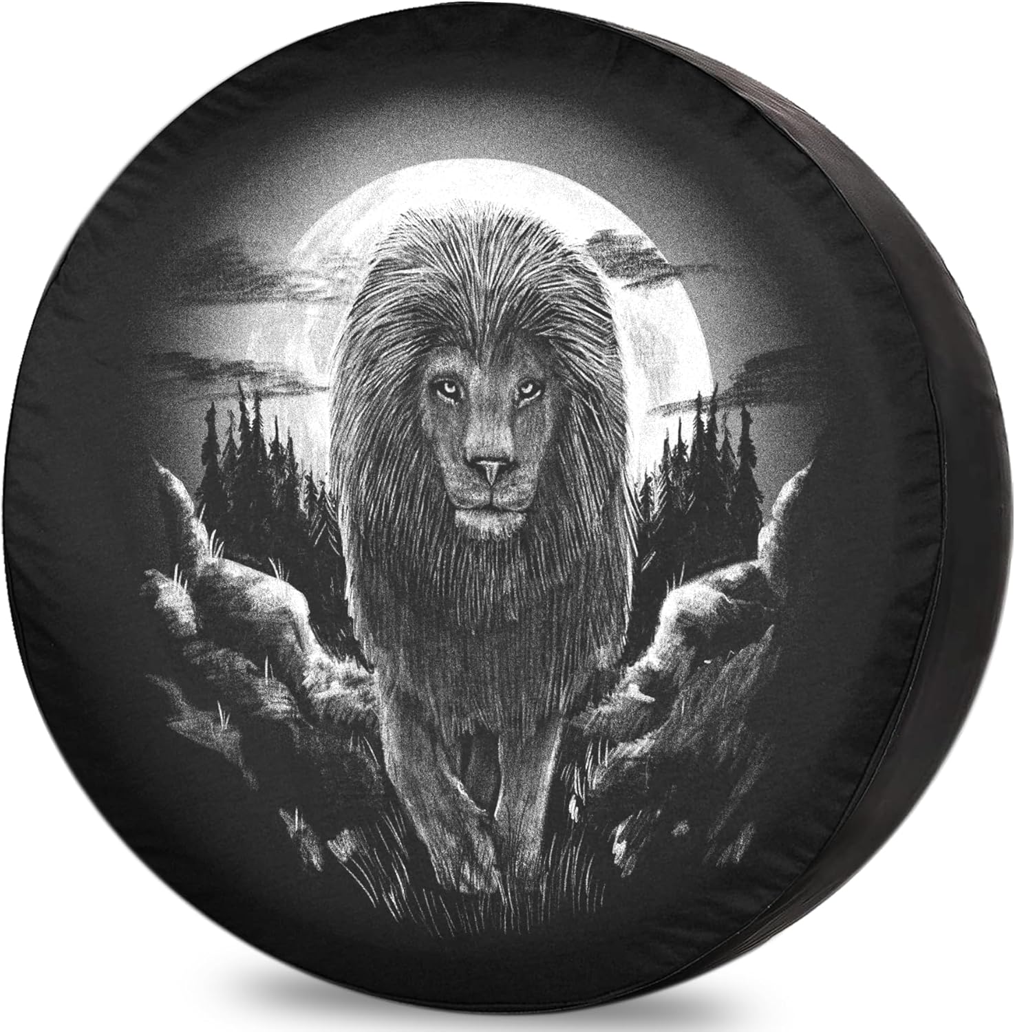Amazon.com: Trailer Spare Tire Cover Feline Full Moon Protectors for ...