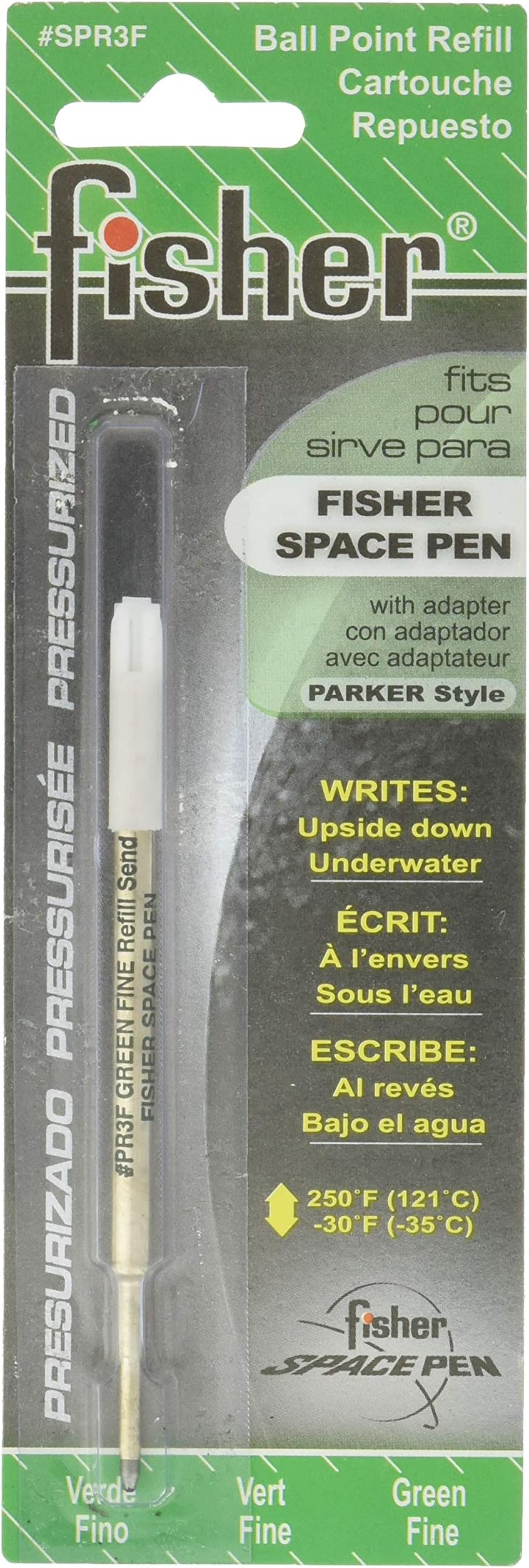 Amazon.com : Fisher Space Pen Point Pressurized Refill, Green Medium ...
