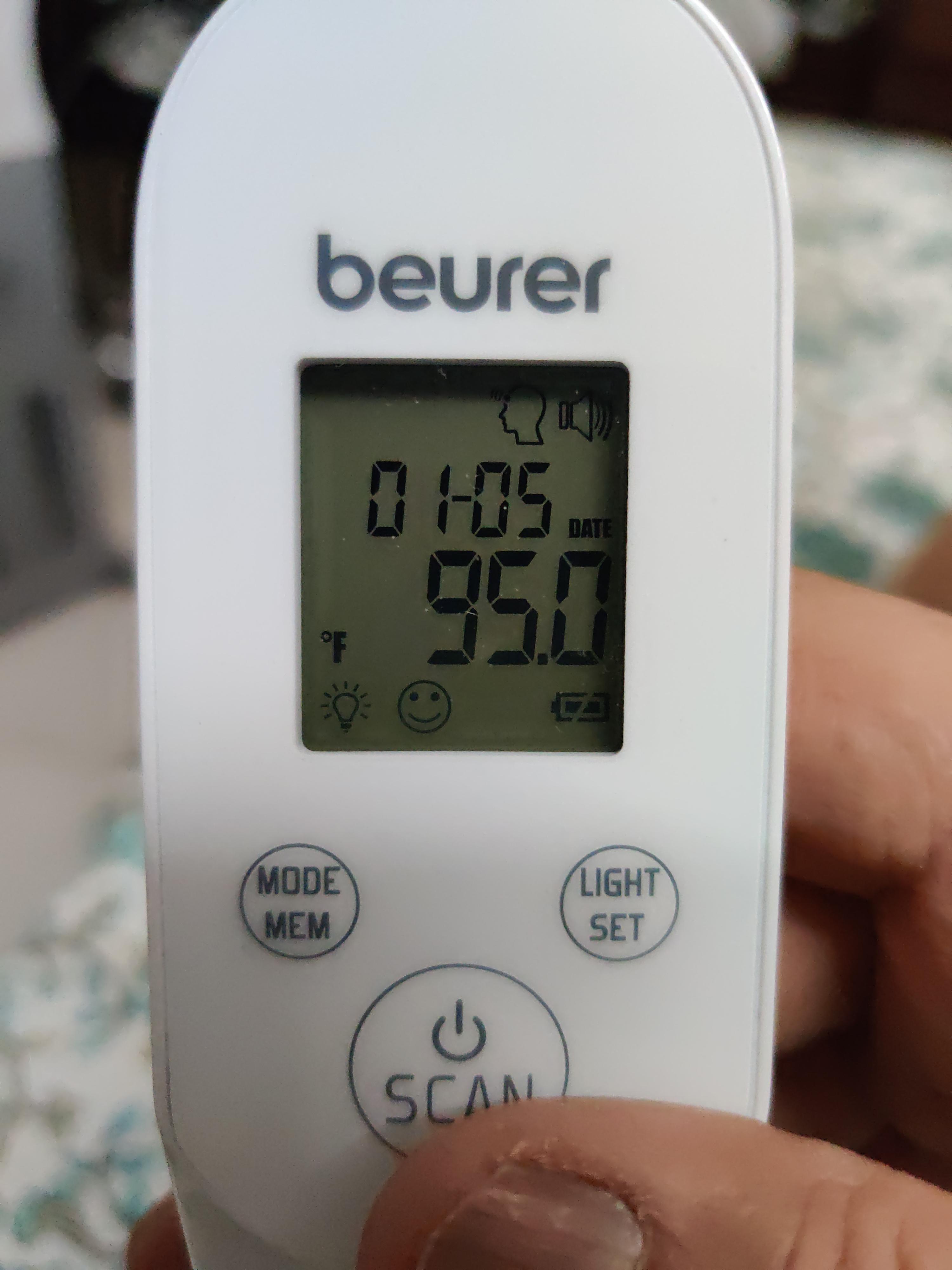 Beurer Glass Ft85 Non Contact Clinical Thermometer (White), Pack Of 1 ...