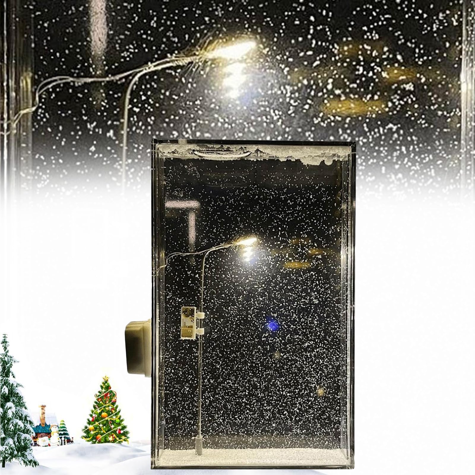 Amazon.com: Snowy Night Street Lamp Christmas Snow Scene Light DIY ...