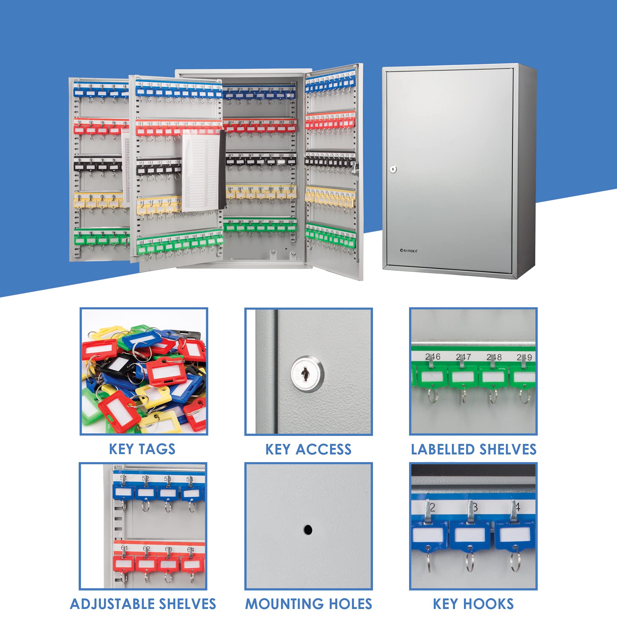 Barska CB13238 Key Lock 300 Position Adjustable Key Cabinet Lock Box ...