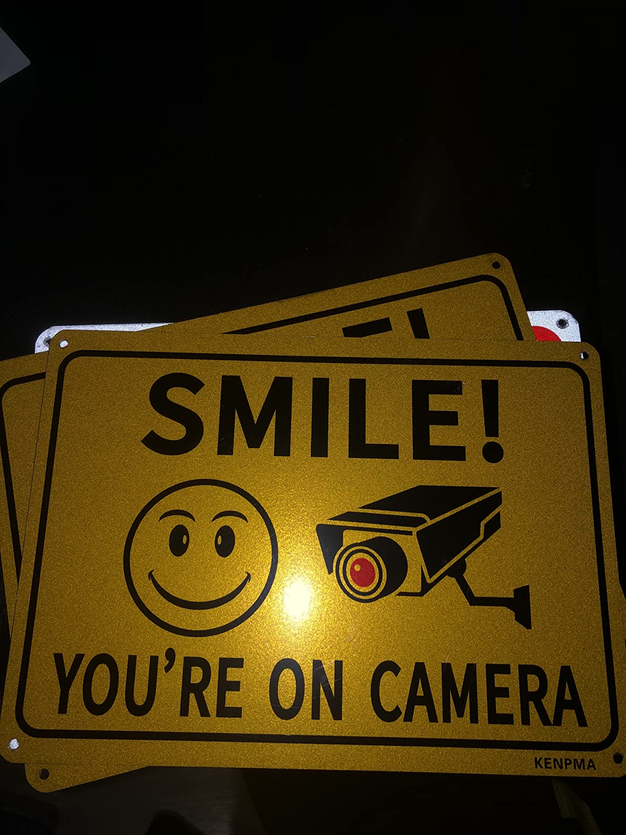 4-Pack Video Surveillance Sign, Private Property No Trespassing Sign ...