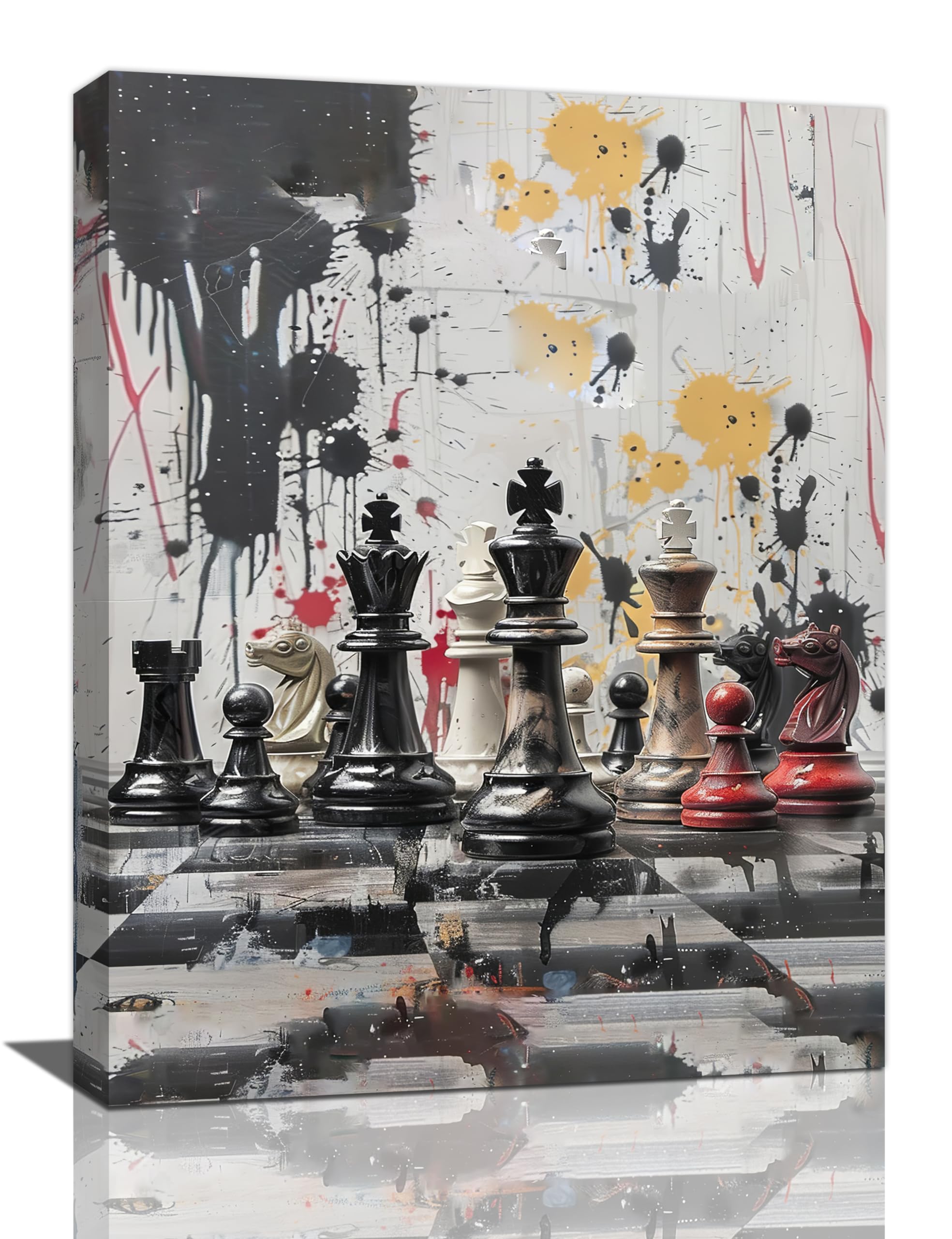 Amazon.com: Chess Wall Art Intelligence Game Room Pictures Wall Decor ...