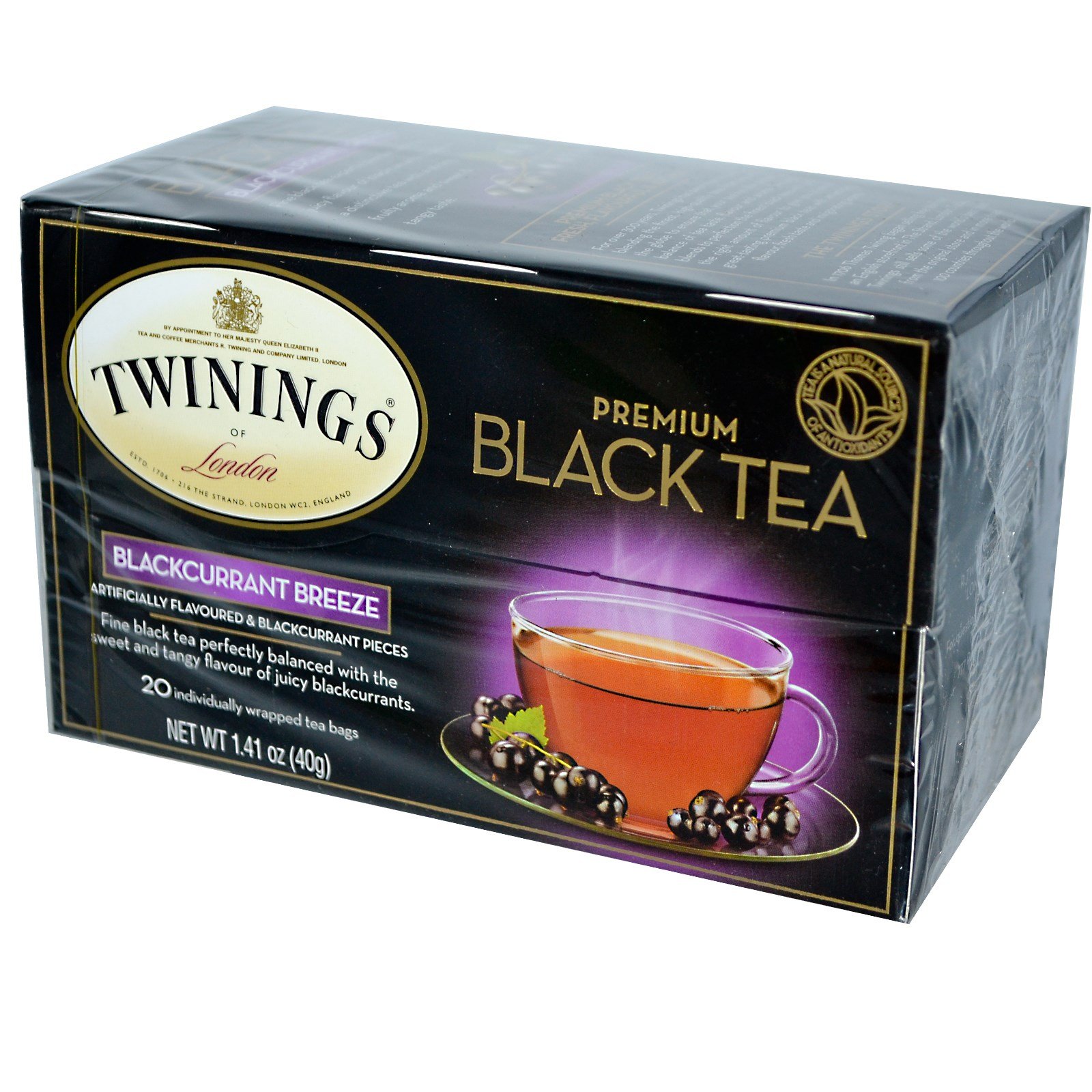 Amazon.com : Twinings, Premium Black Tea, Blackcurrant Breeze, 20 Tea ...