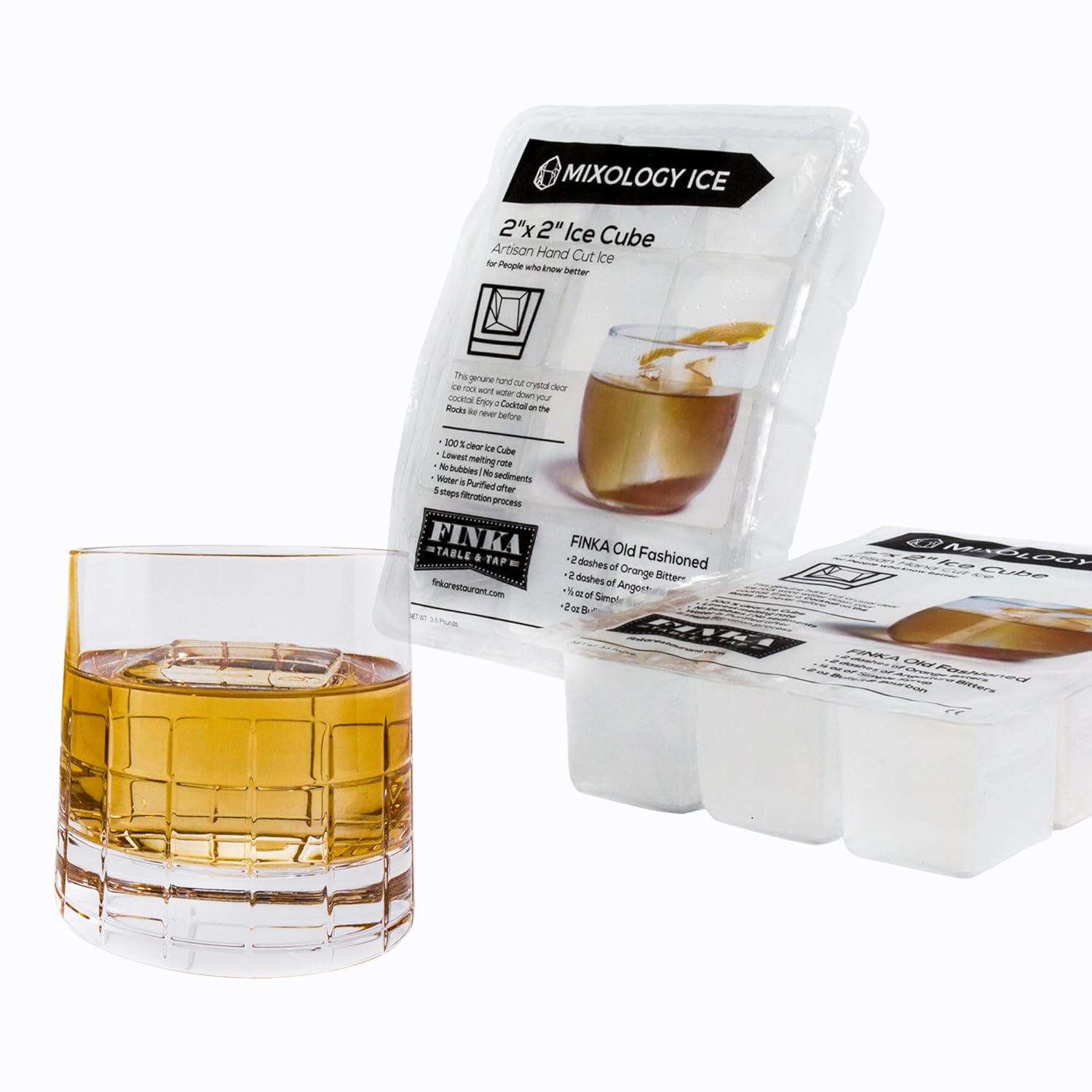 Amazon.com: Crystal Clear Artisanal Ice Cubes Dozen for Cocktails ...