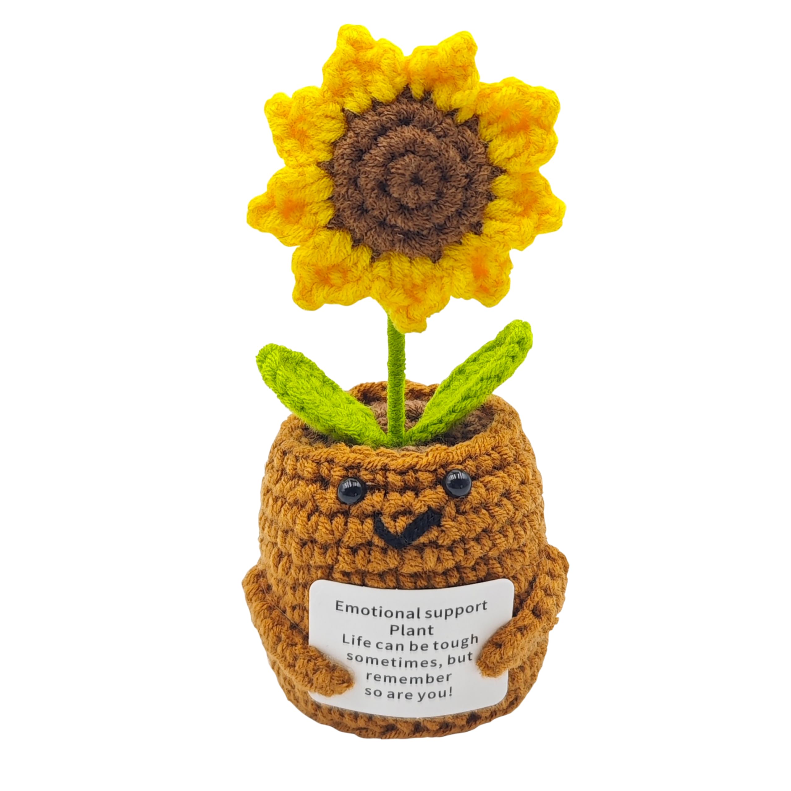 Amazon.com: KEKEMEOW Positive Sunflower 5 inch Handmade Knitted Wool ...