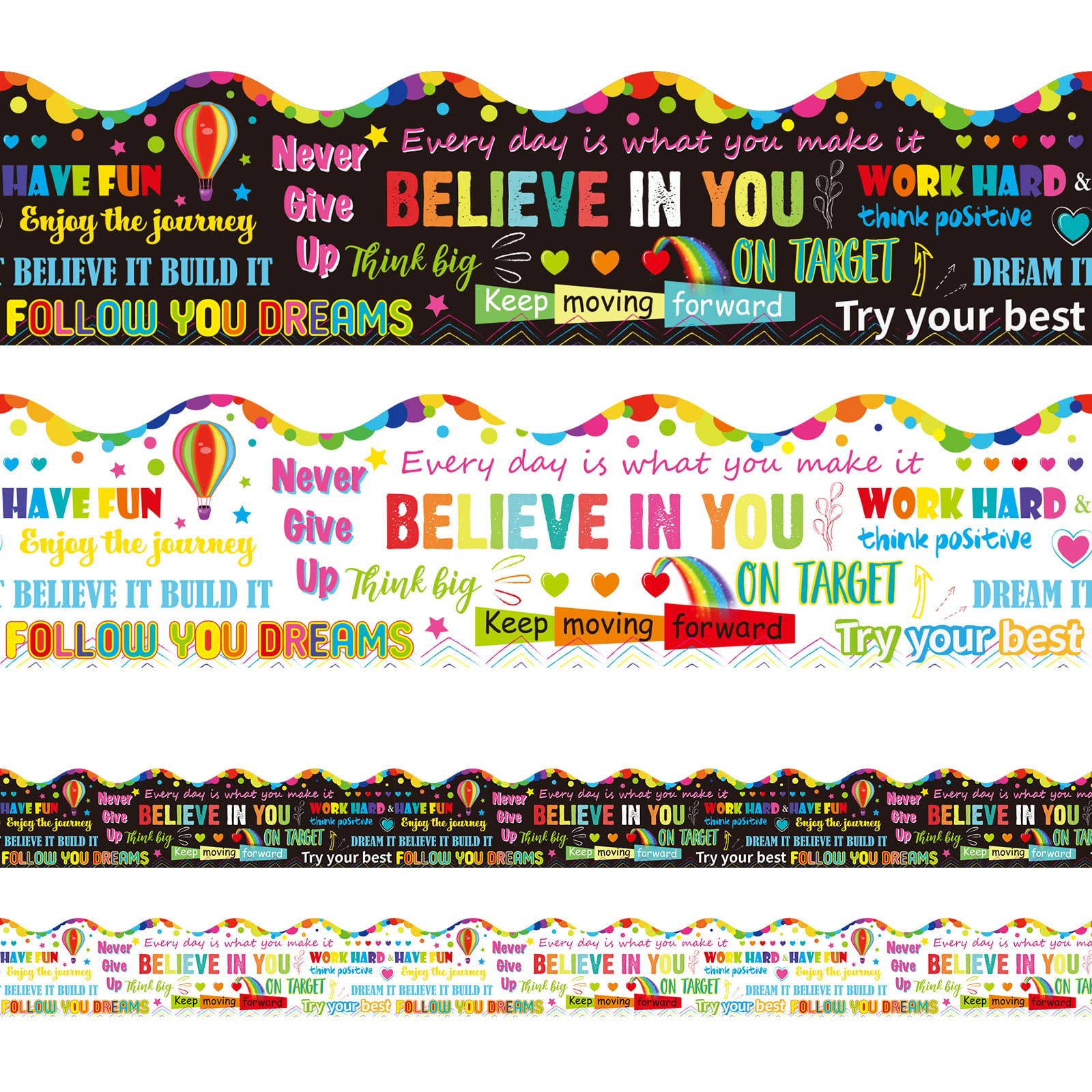 Buy 69ft Inspirational Quotes Bulletin Board Borders Growth Mindset Buy 69ft Inspirational Quotes Bulletin Board Borders Growth Mindset