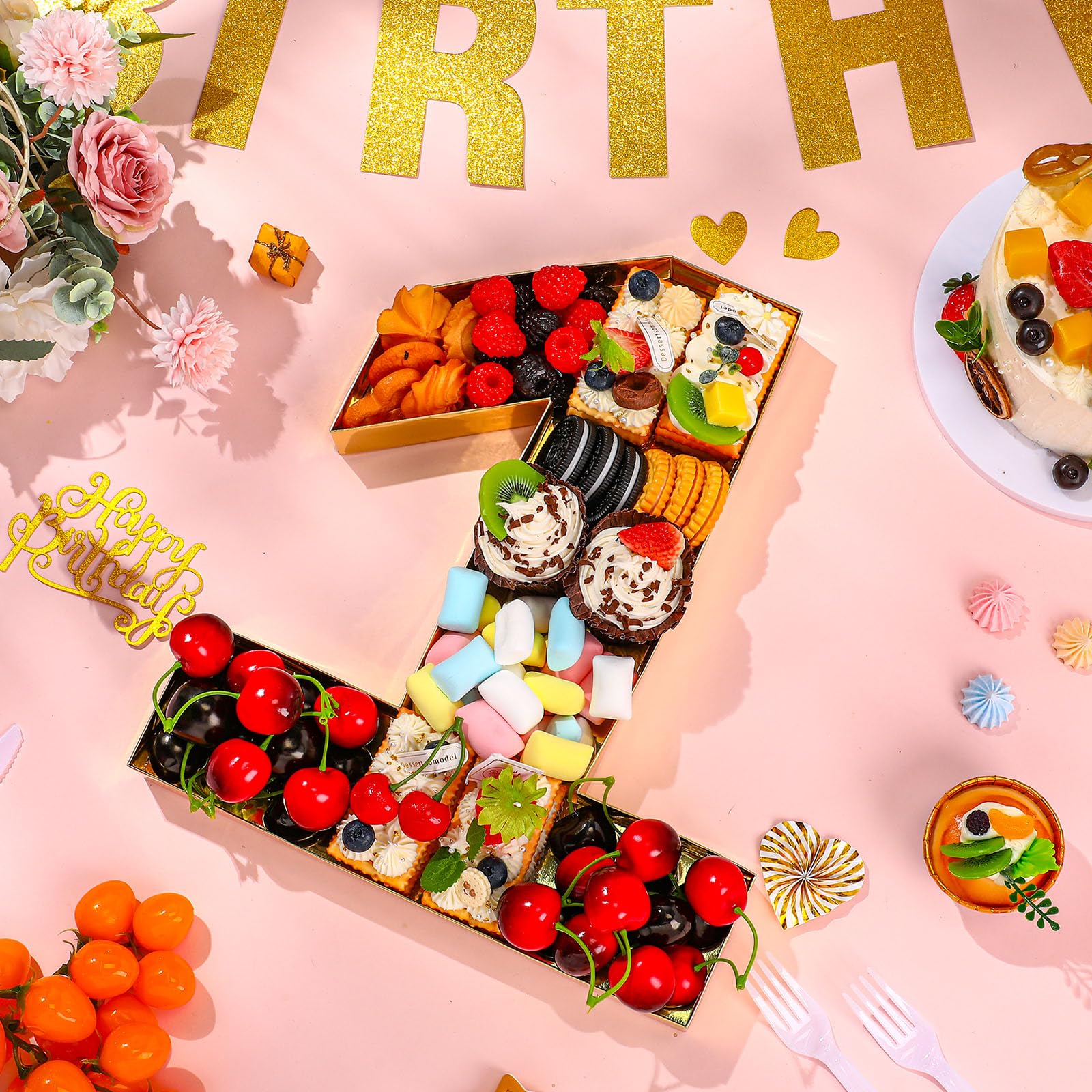 Number Cardboard Cutout Charcuterie 12'' Cardboard Numbers For ...