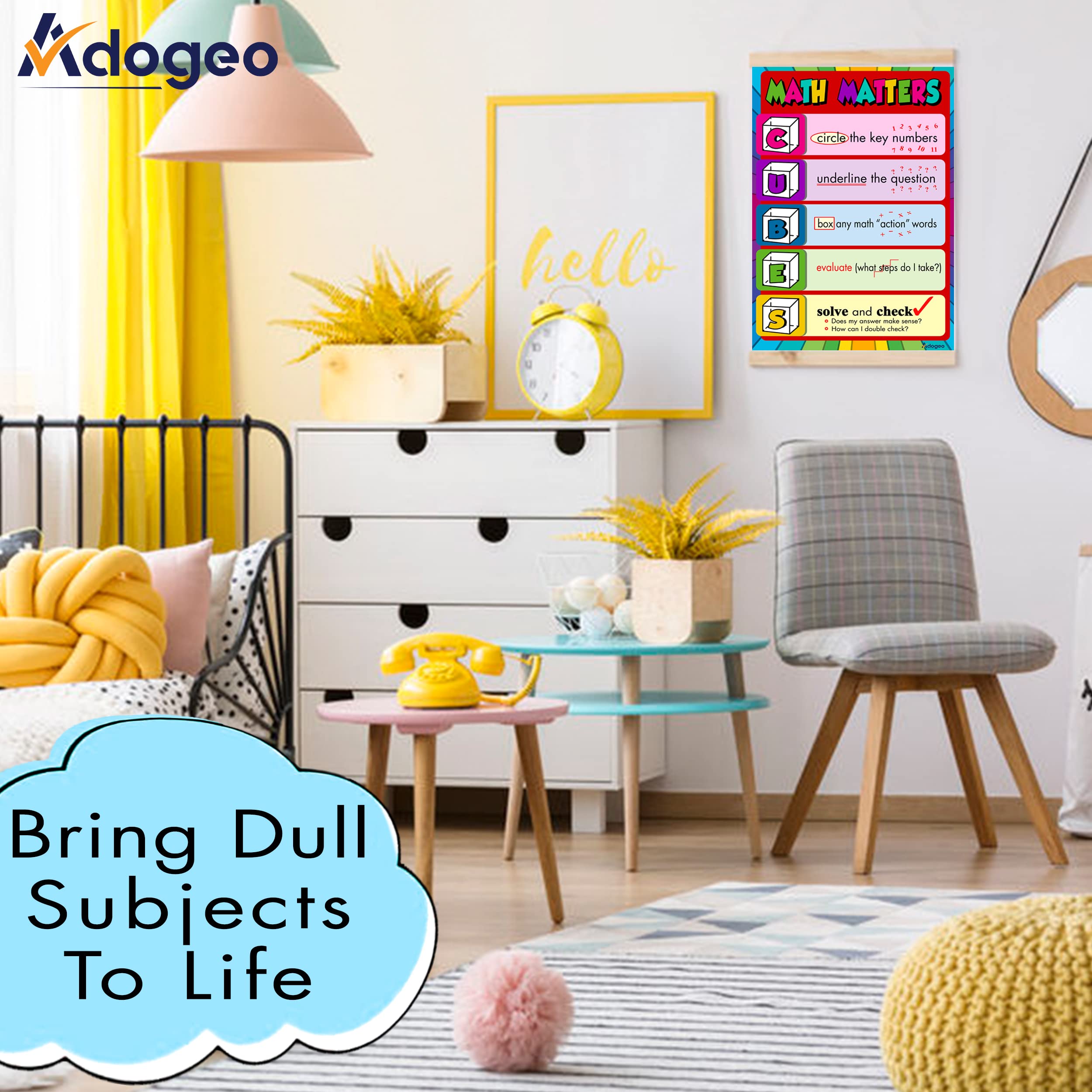 Snapklik.com : ADOGEO Cubes Math Poster - Math Matters Classroom ...