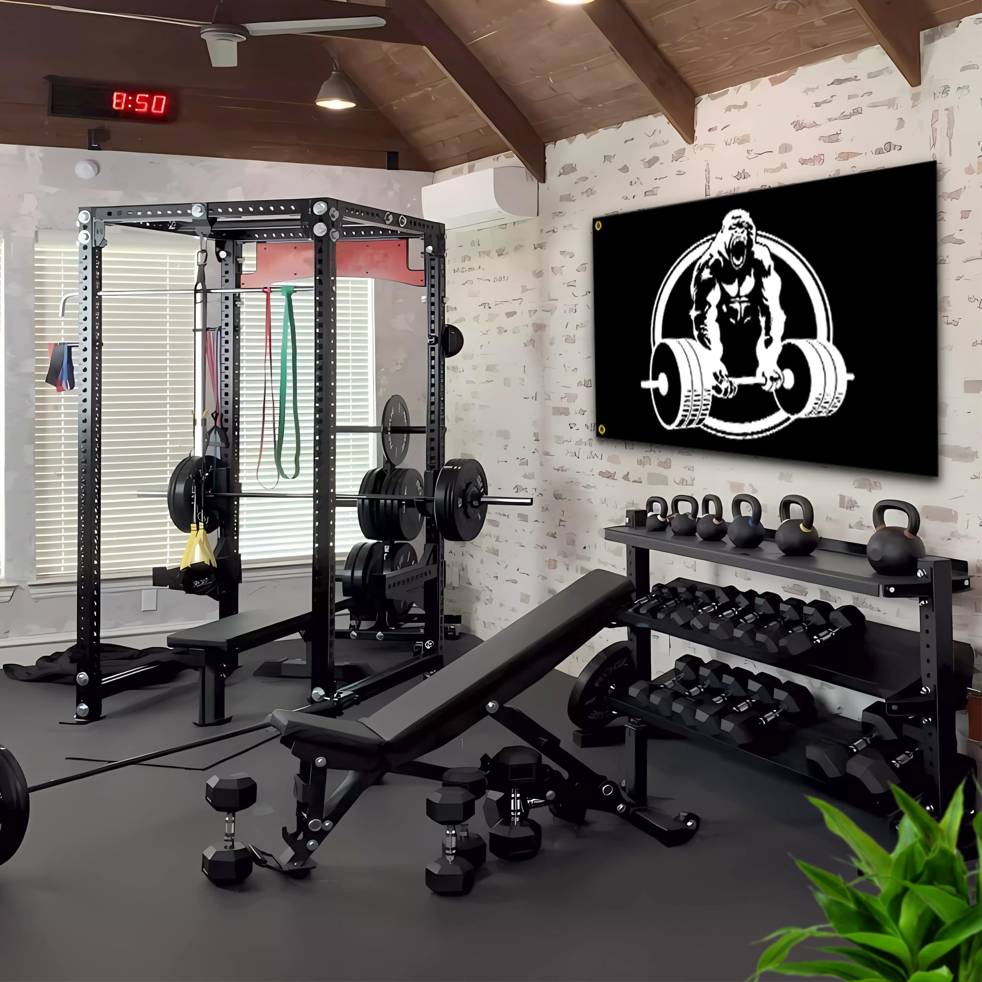 Garage Gym Flag Ideas Inside Our Garage Garage Gym, Garage Floors And