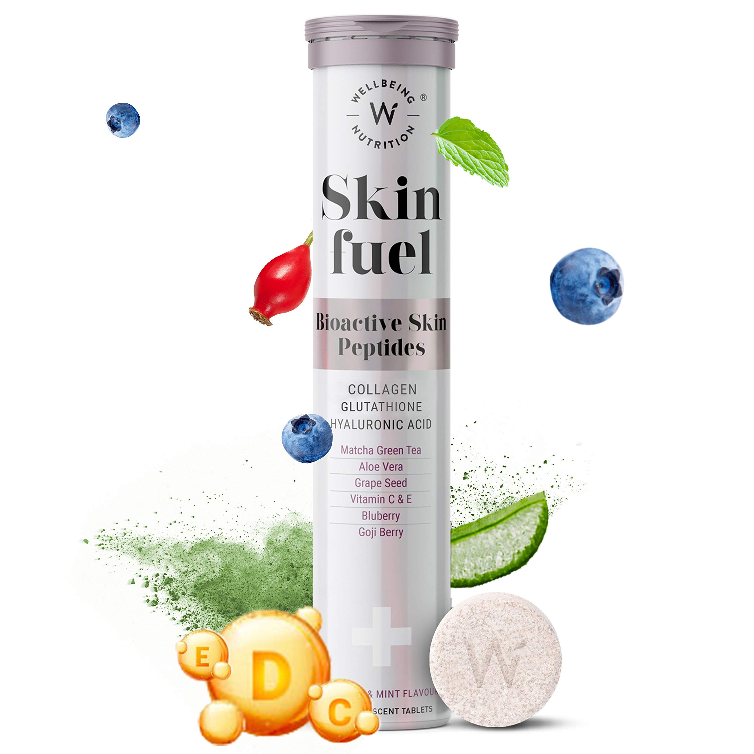 Buy Wellbeing Nutrition Skin Fuel with Collagen, L-Glutathione ...