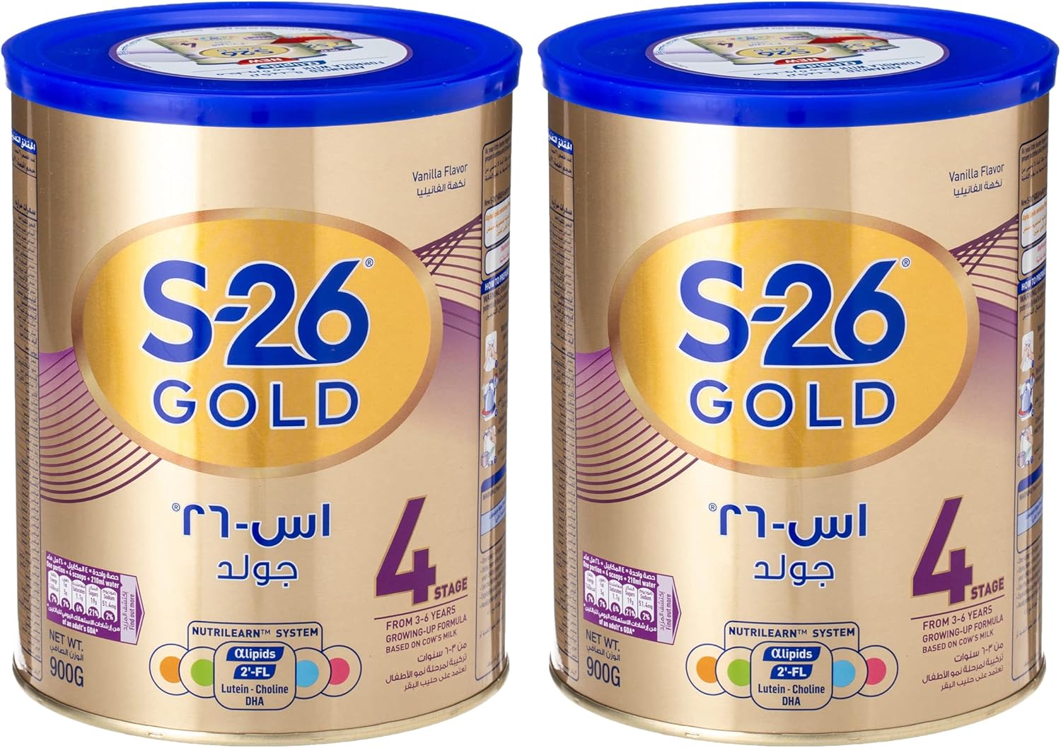Nestle S26 Gold Stage 4 Formula for Toddlers, From 3 to 6 Years, 900g, Promo Pack of 2: Buy ...