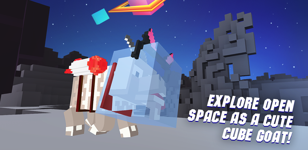 Cube Space Goat Sim 3D: Open Space Animal Simulator | UFO Games Cube ...