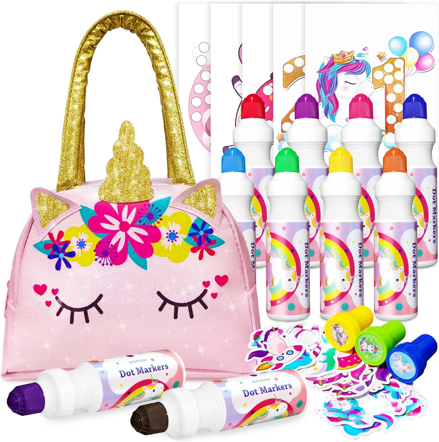 Amazon.com: 50 PCS Washable Scented Markers Set with Glitter Pencil ...