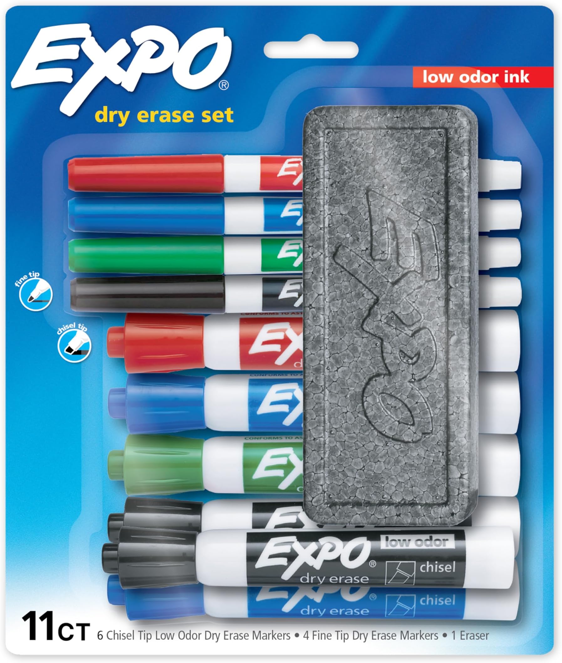 Amazon.com : EXPO Low Odor Dry Erase Markers, Chisel Tip, Assorted ...