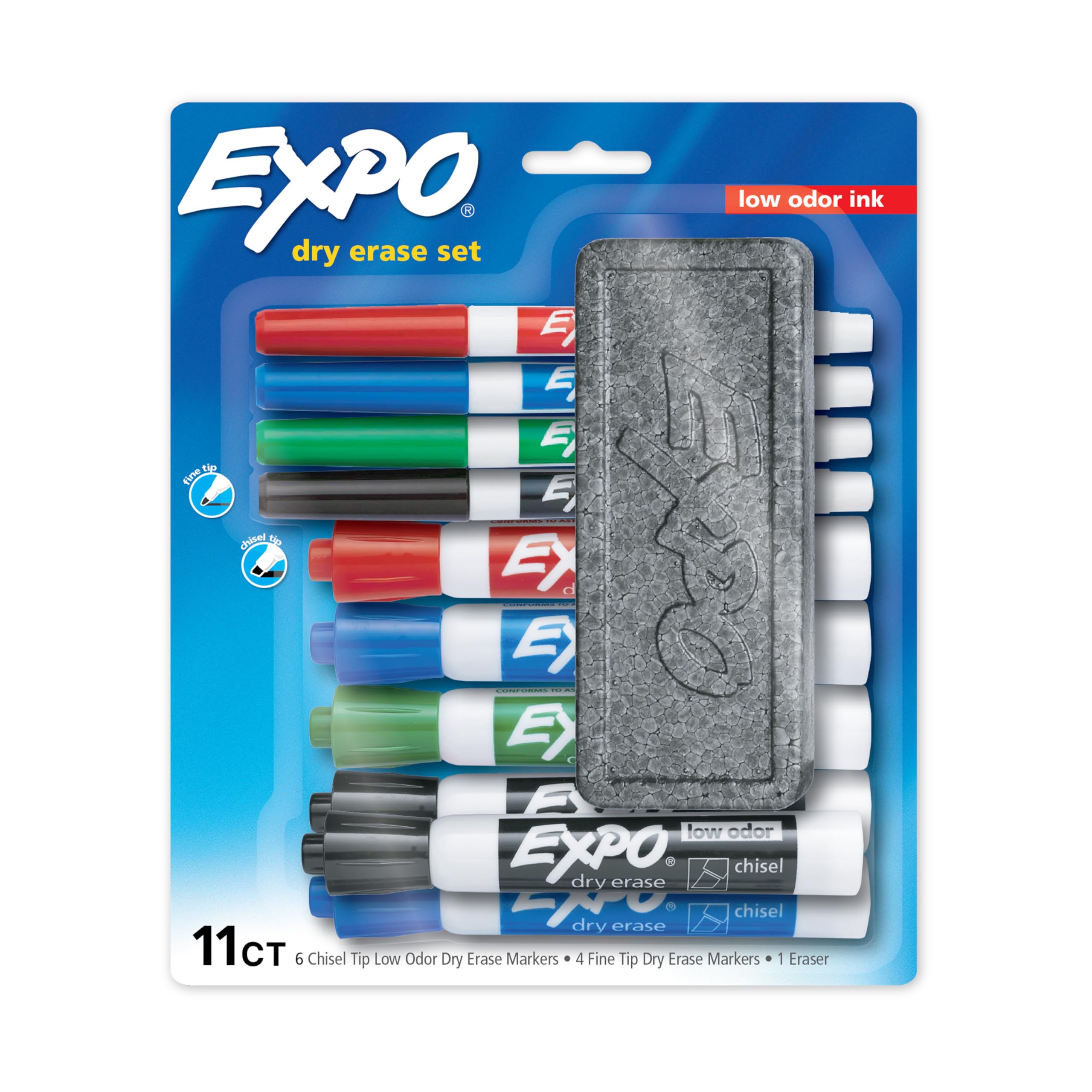 Snapklik.com : EXPO Dry Erase Markers Set, Mixed Tip White Board Markers