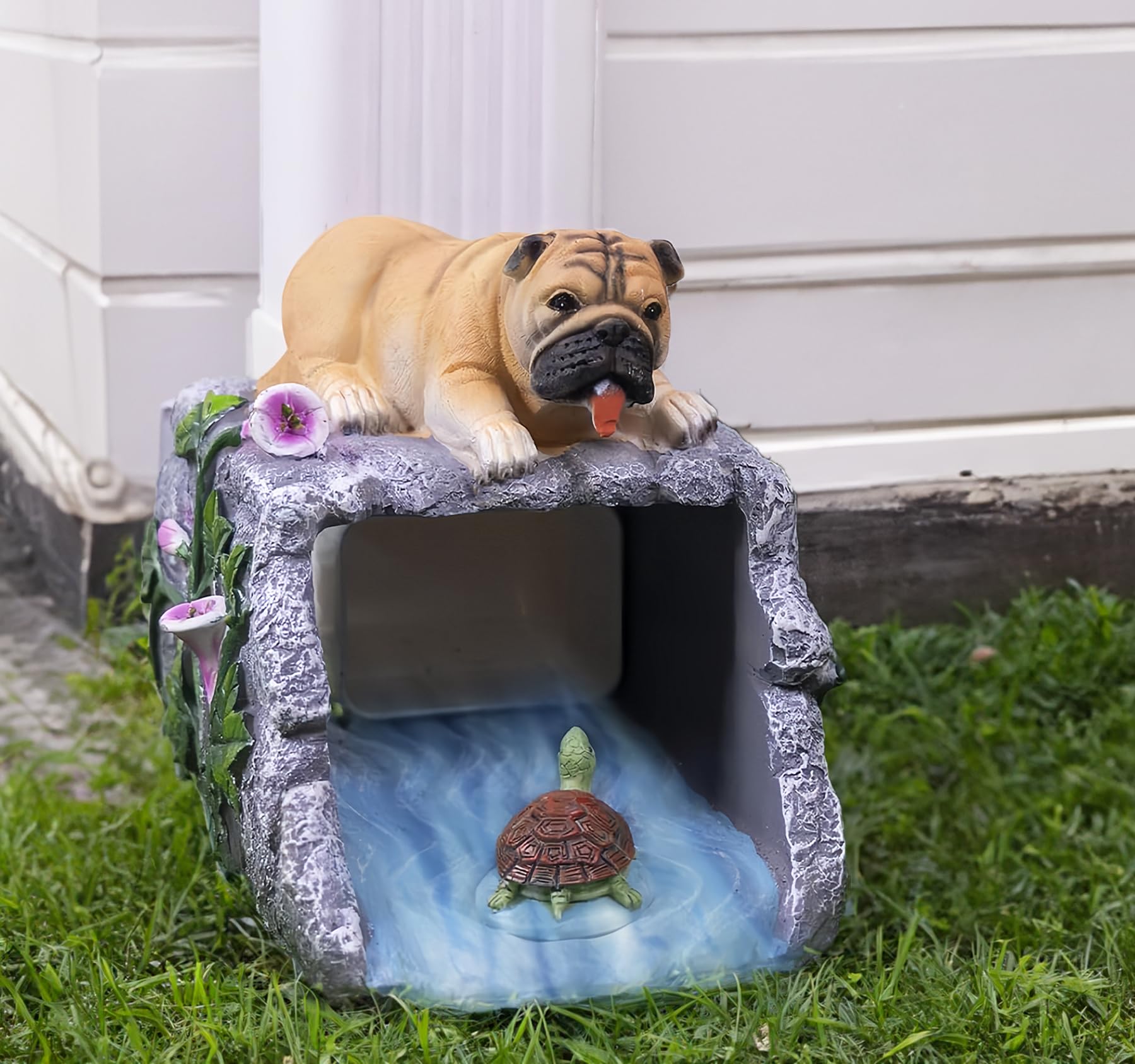 Amazon.com: Teaeeno Dog Decor Statues Gutter Downspout Extension ...