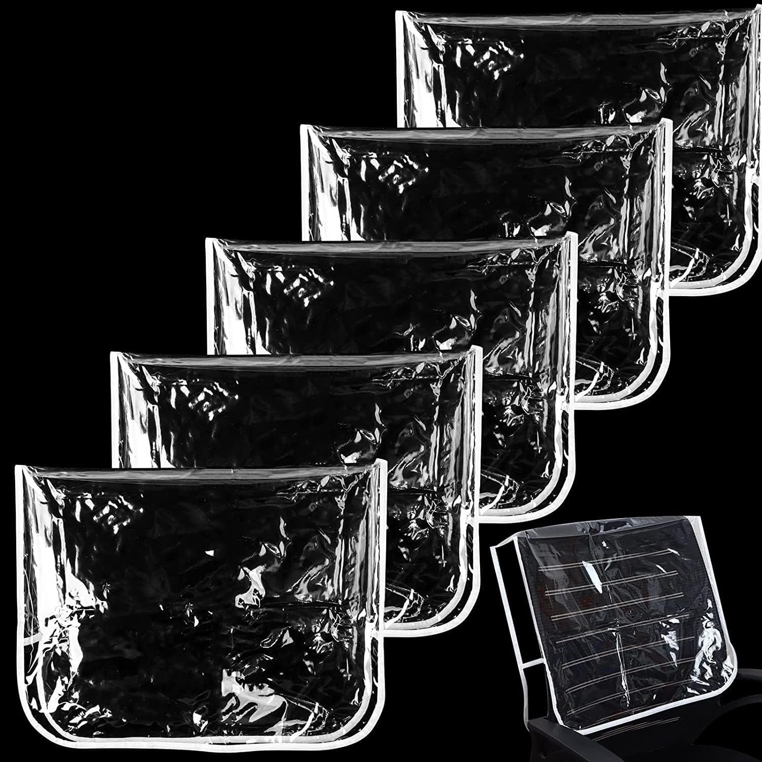 Amazon.com: Konsilsa Plastic Clear Salon Chair Back Covers for Barber ...