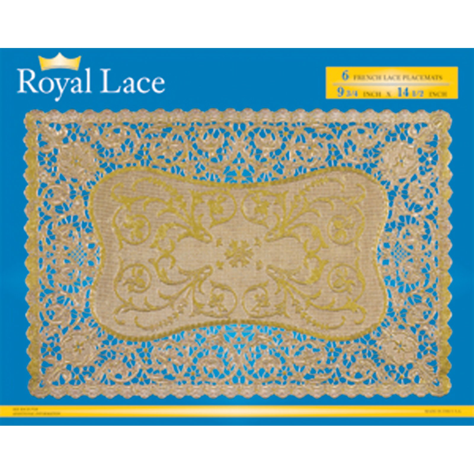 Amazon.com: Royal Rectangular Foil Placemats, 9.75 x 14.5 Inches, Gold ...