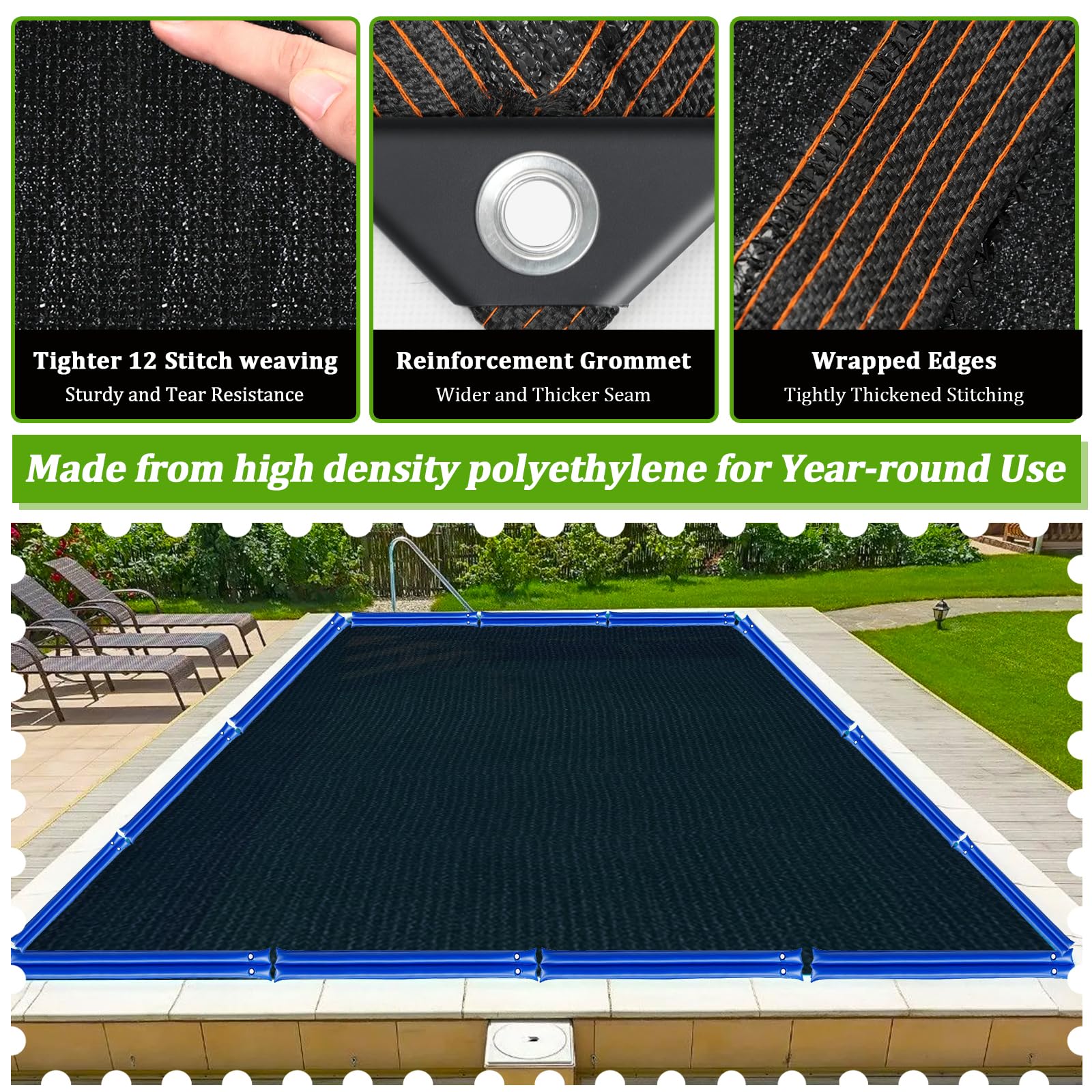 Snapklik.com : Riare 20 X 40ft Fine Mesh Pool Screen, Rectangle ...