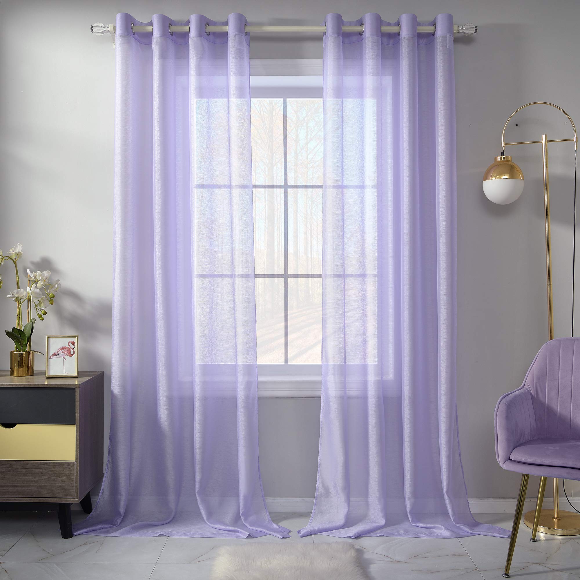 Sheer Lavender Curtains Matoc Designs Curtain 100% Blackout Purple