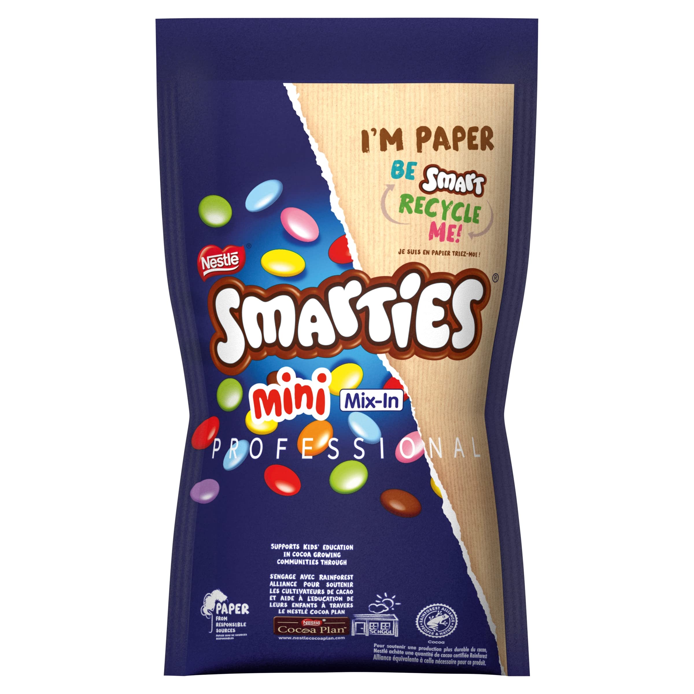 Nestlé SMARTIES® Chocolate Mini Mix-In - Chocolate Pieces for Baking ...