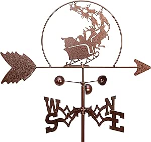 Amazon.com : SWEN Products Santa's Sleigh and Reindeer Weathervane ...