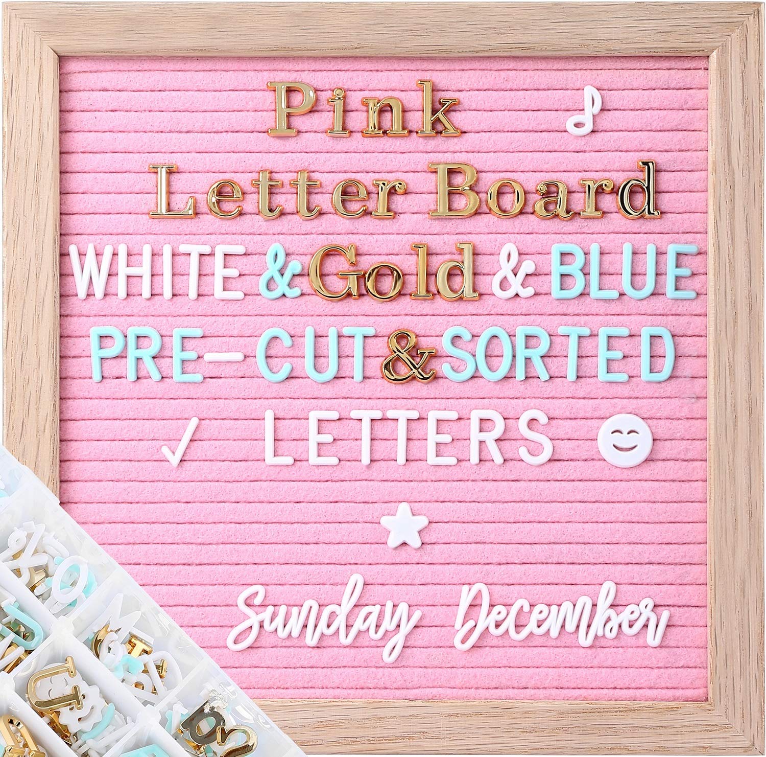 Buy G GAMIT Felt Letter Board Message Board 10x10inch With Stand Pre buy-g-gamit-felt-letter-board-message-board-10x10inch-with-stand-pre
