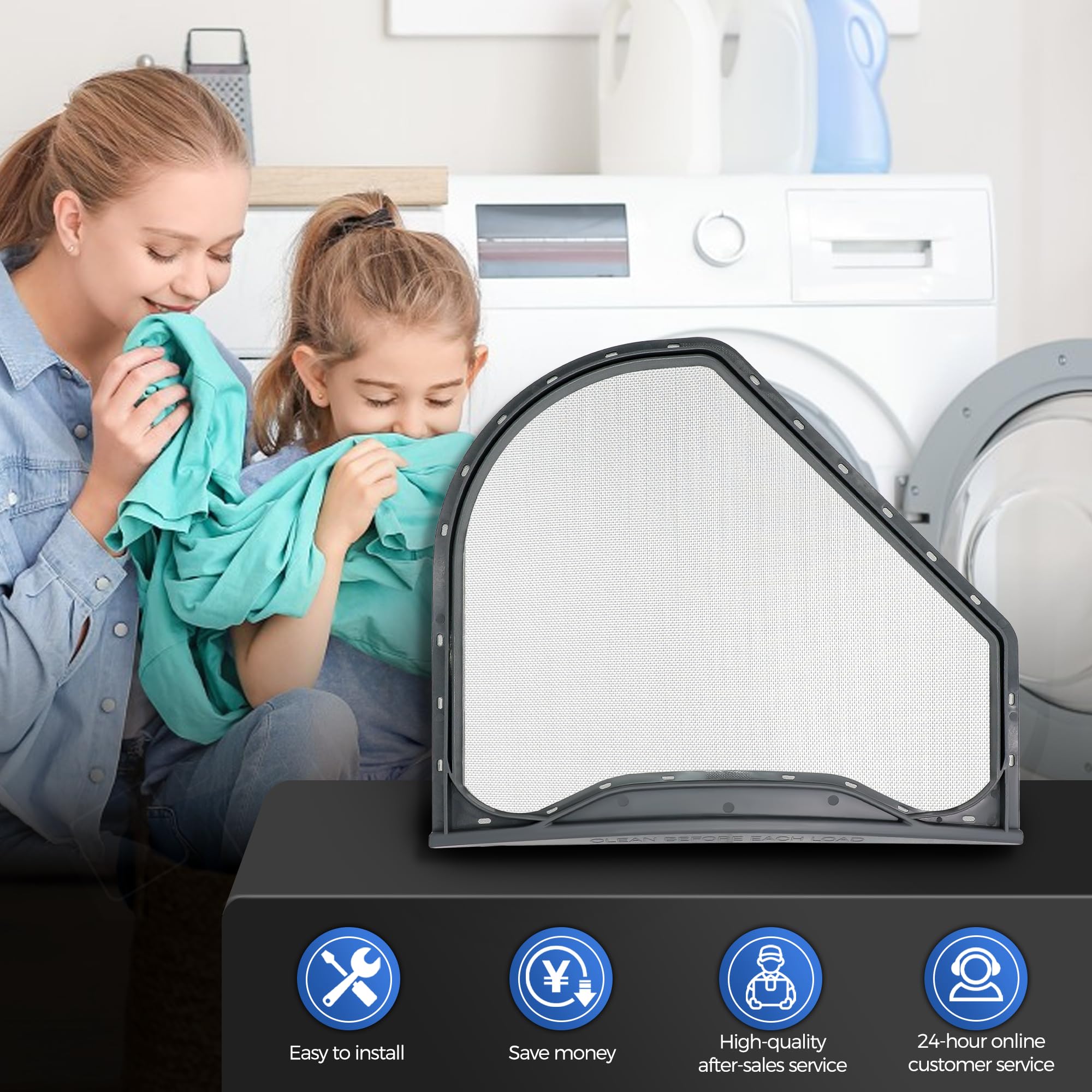 Haier Lint Filter Supplying Demand WE18X26 Clothes Dryer Lint Screen ...