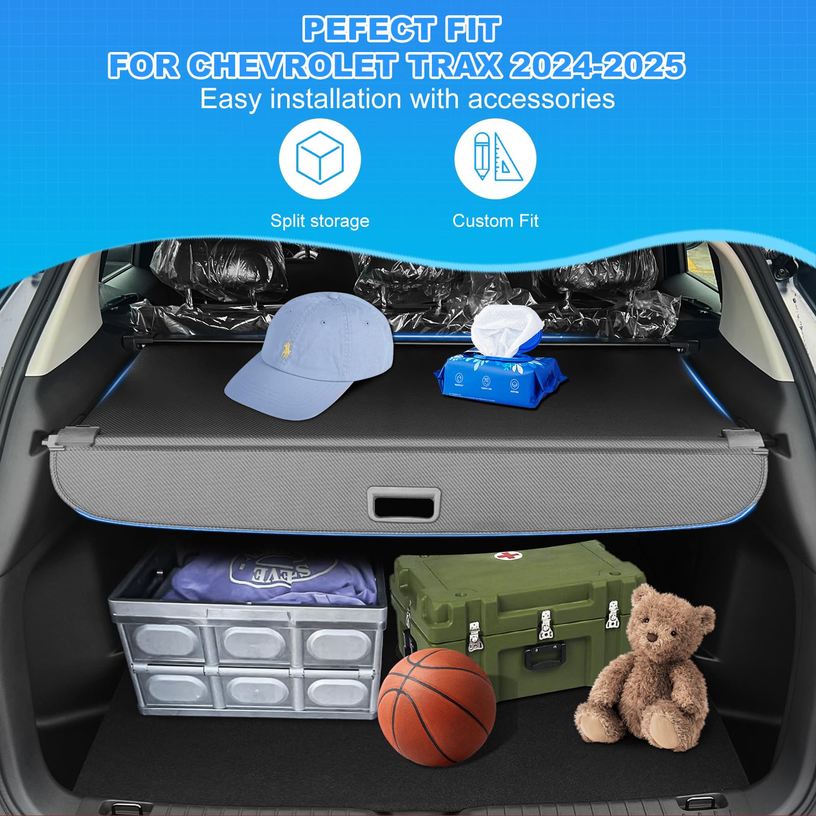Snapklik.com : Retractable Cargo Cover For 2025 2024 Chevrolet Trax ...