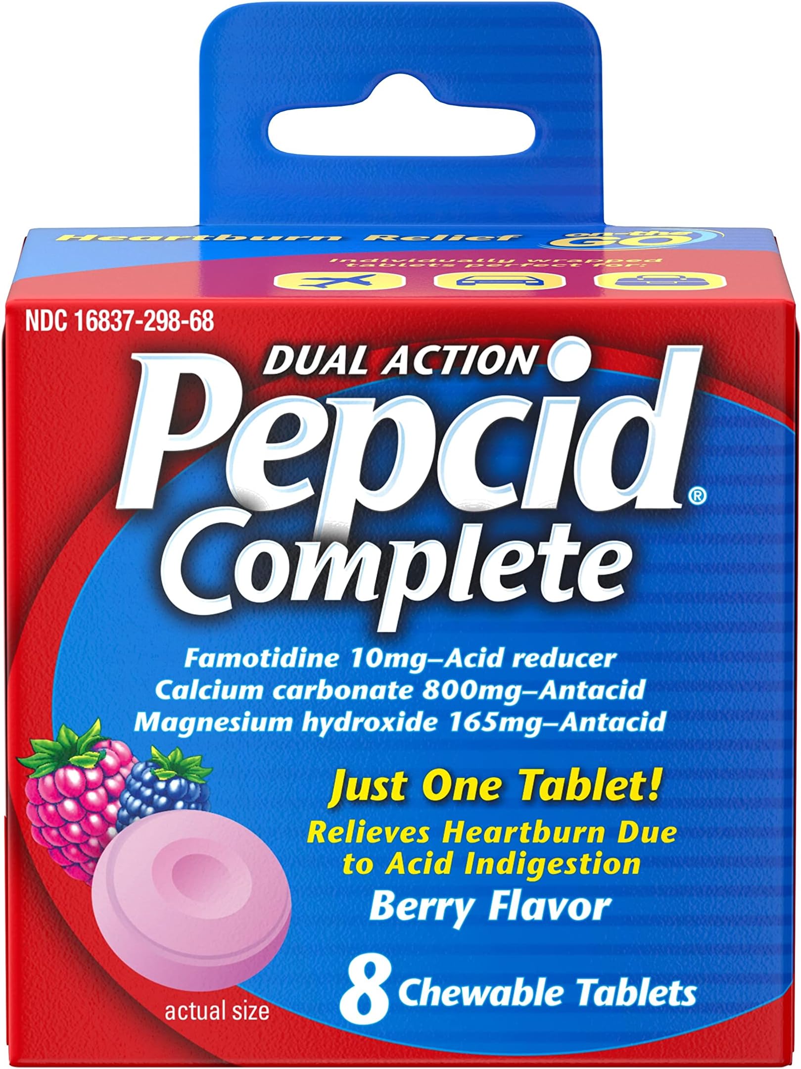 Amazon.com: Pepcid Complete Dual Action Chewable Tablets Berry Flavor ...