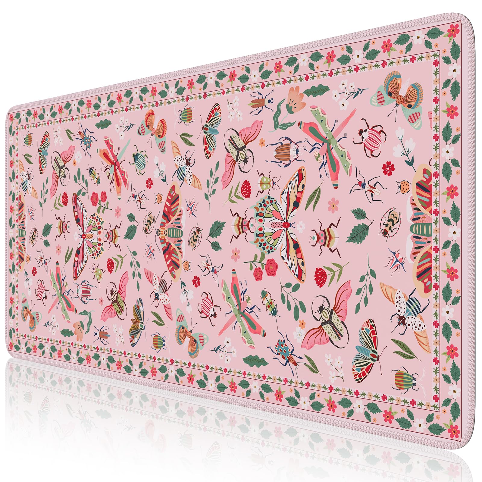 Amazon.com: iCasso Pink Desk Mat, Desk Matt for Desktop, Cute Desk Pad ...