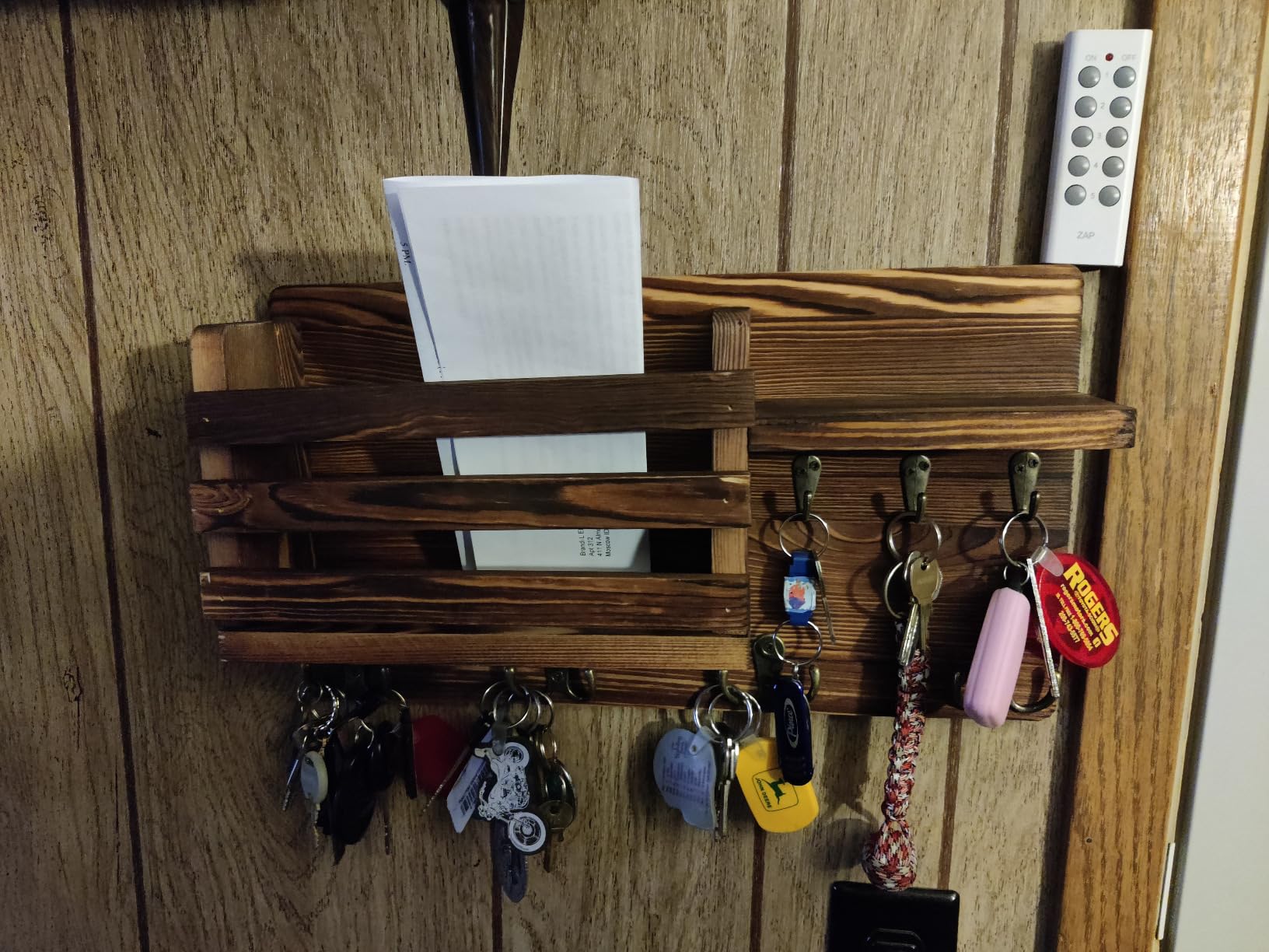 Amazon.com: RPS-IND Solid Wood Key Holder for Wall, Wall Mail Storage ...