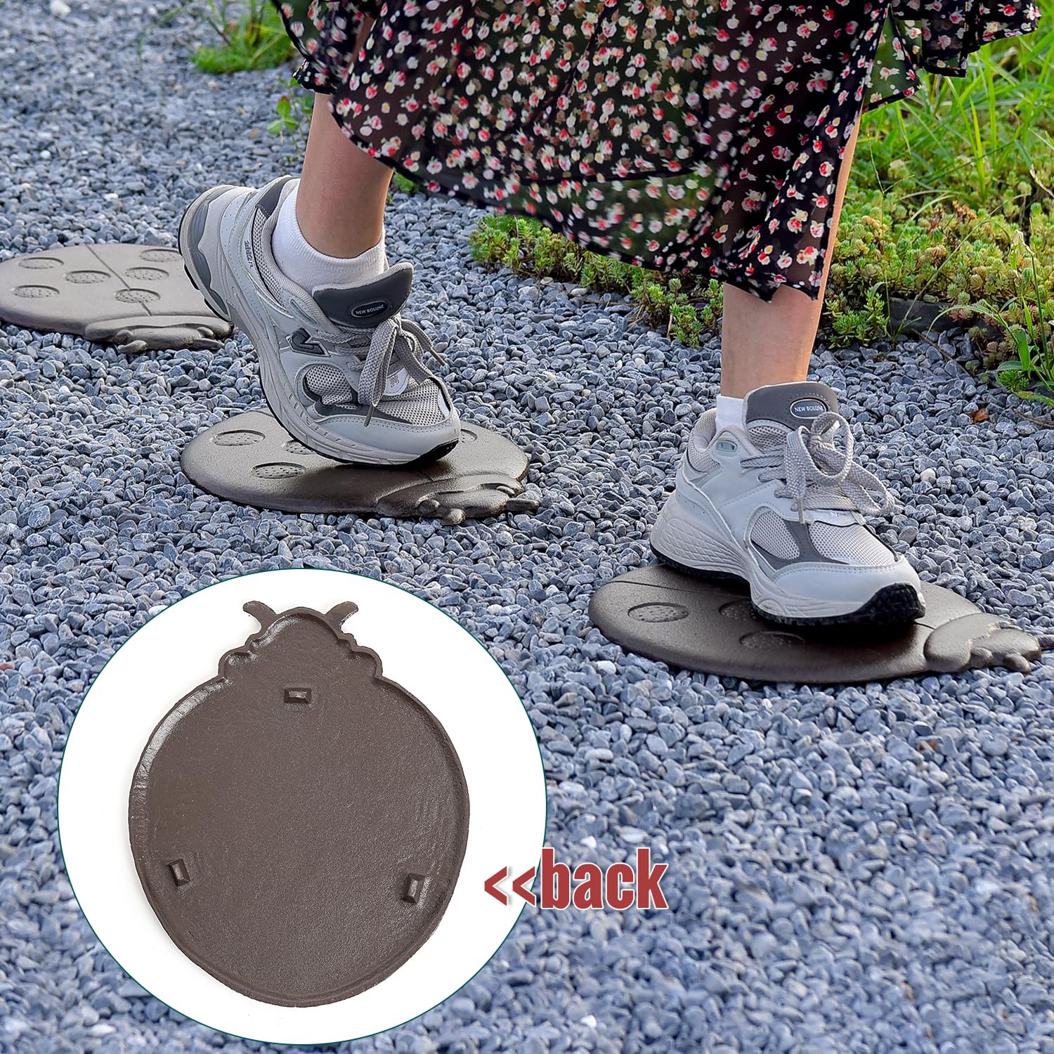 Snapklik.com : Cast Iron Ladybug Stepping Stones, Sturdy Metal Stepping ...