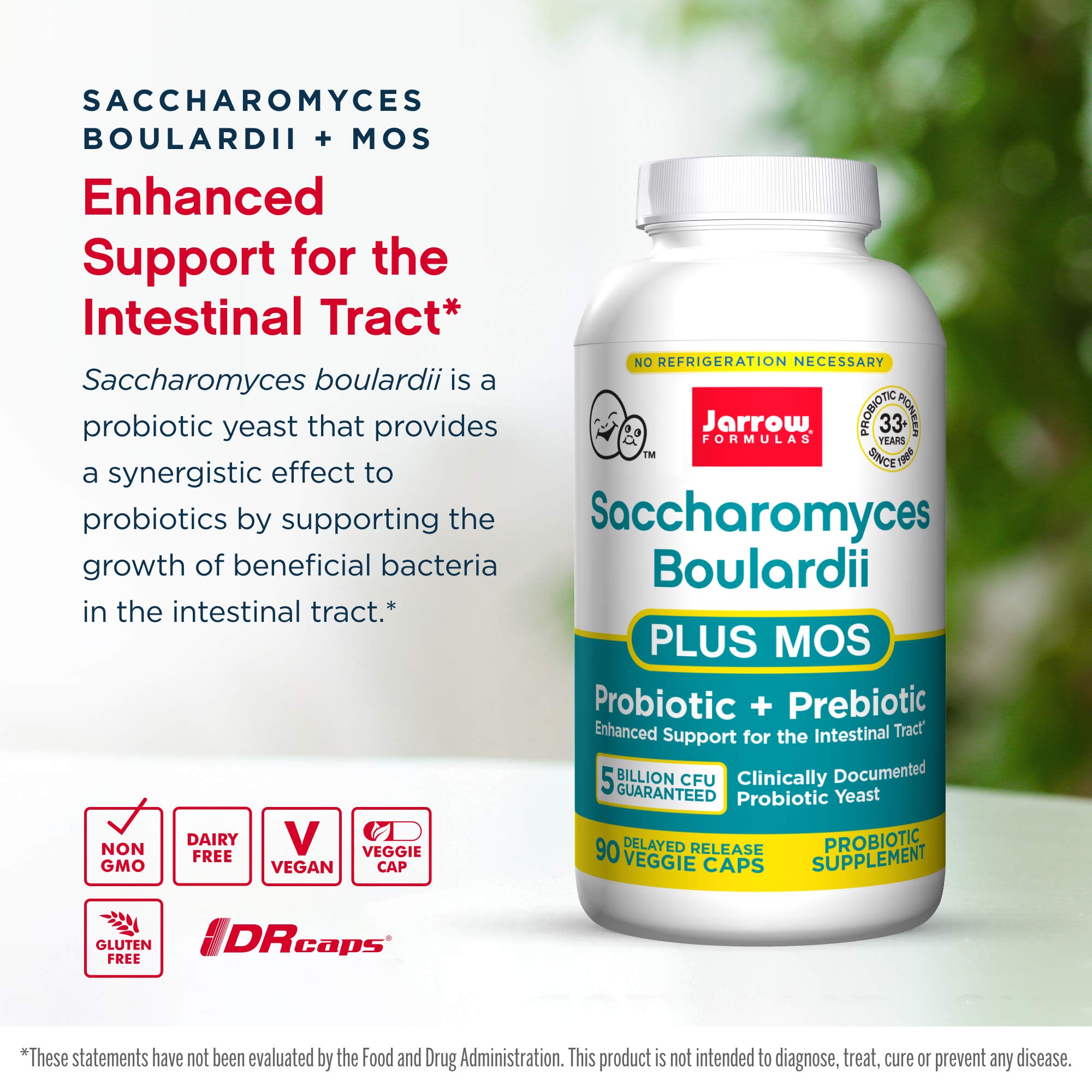 Buy Jarrow Formulas Saccharomyces Boulardii + MOS - 5 Billion Viable ...